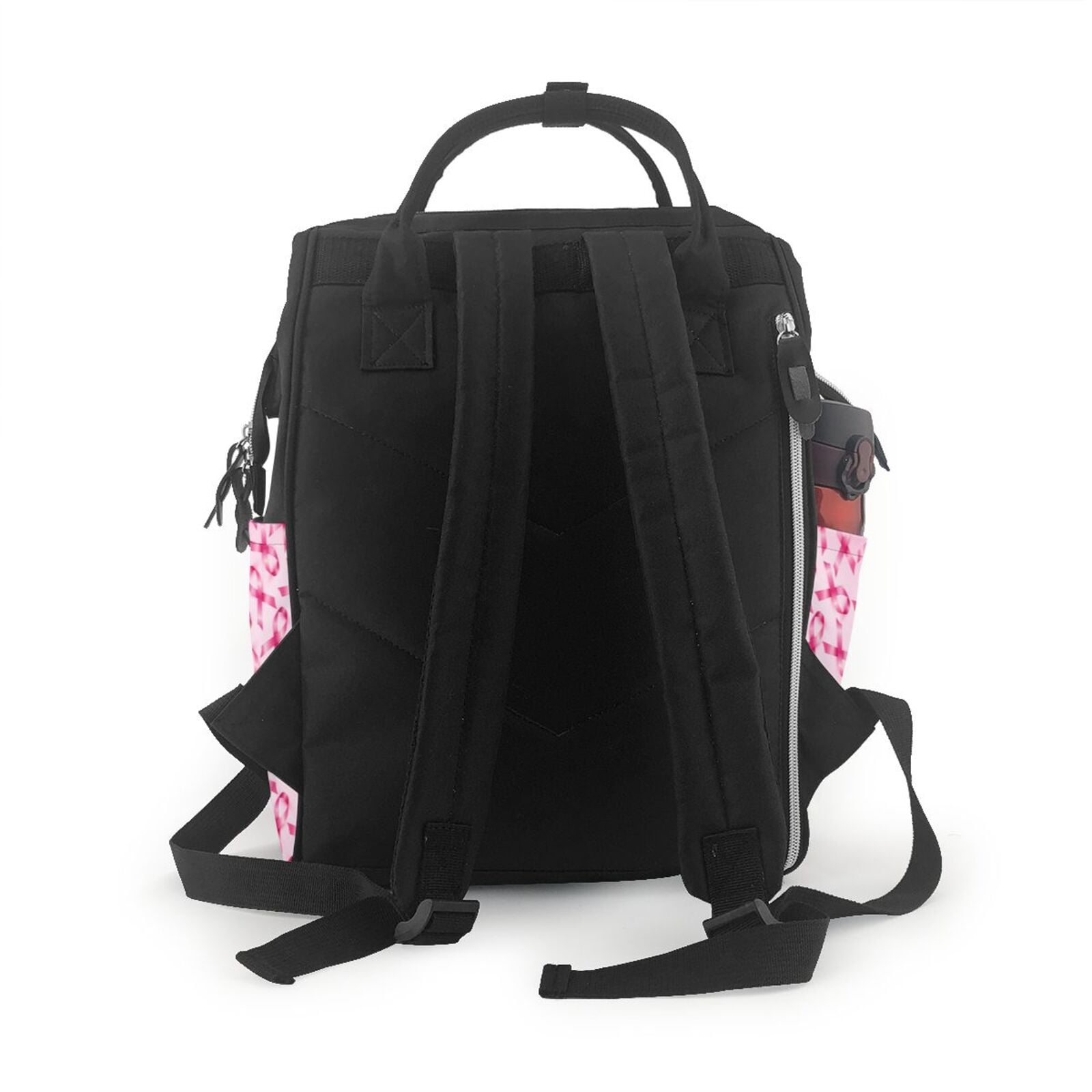 Japuie Breast Cancer Ribbons Awareness Print Mummy Backpack for Moms ...