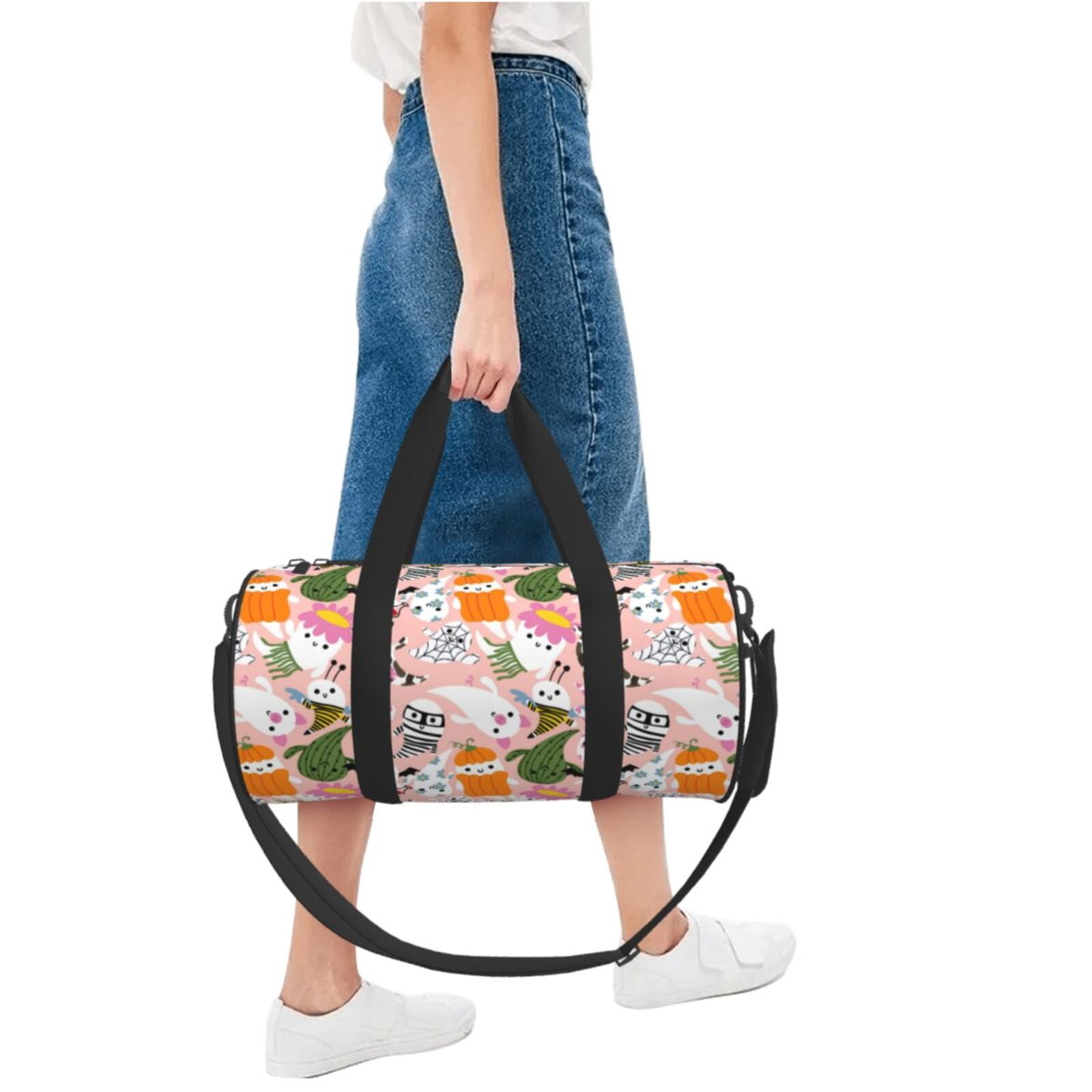 Japuie Cartoon Halloween Print Travel Duffle Bag,Gym Bag,Weekender Bag ...