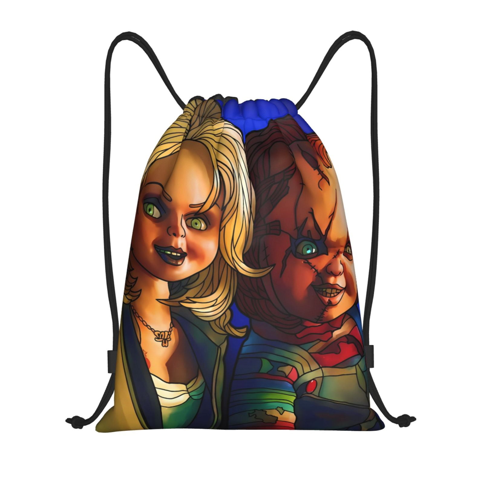 Japuie Chucky Print Drawstring Backpack,Drawstring Bags, Draw String ...