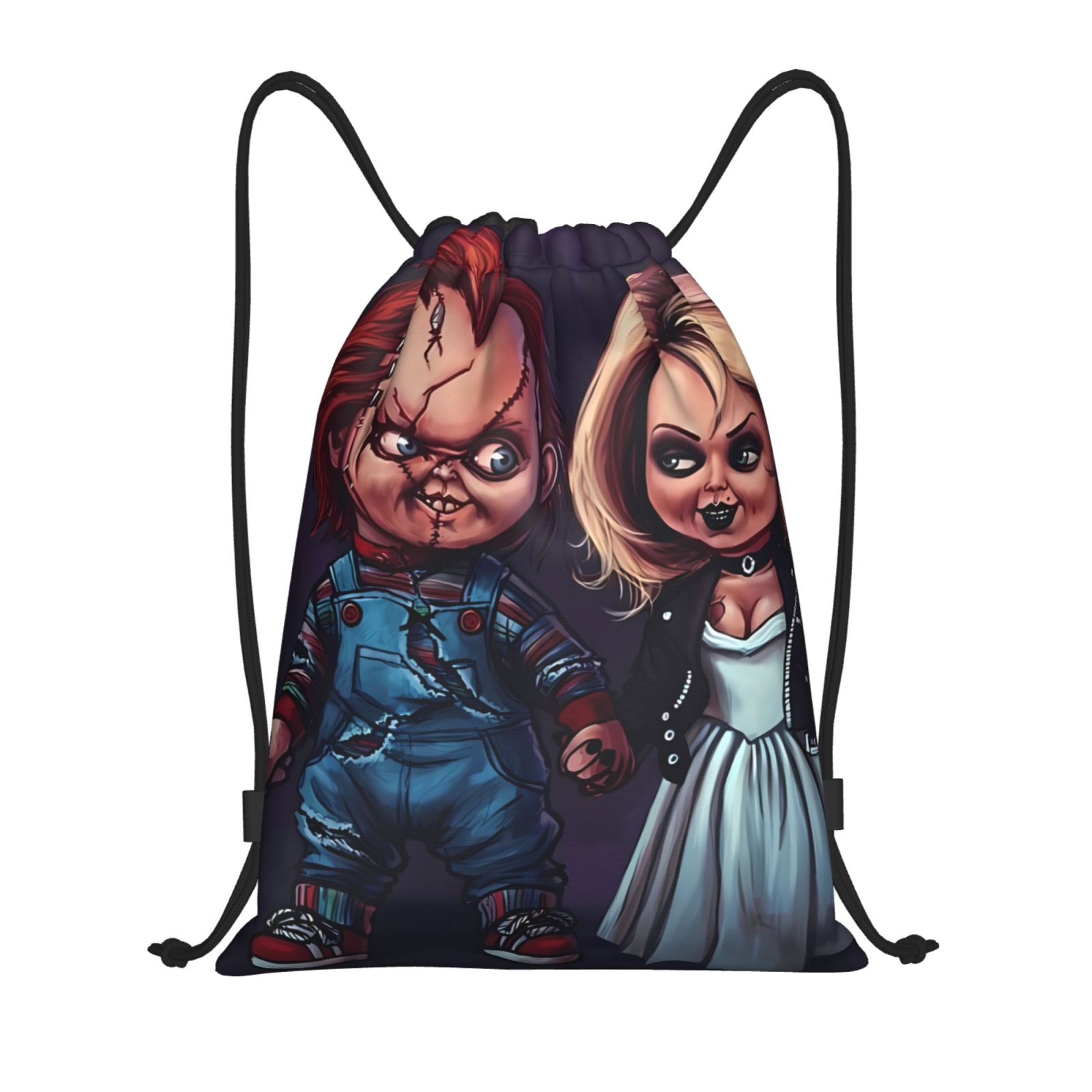 Japuie Chucky Print Drawstring Backpack,Drawstring Bags, Draw String ...