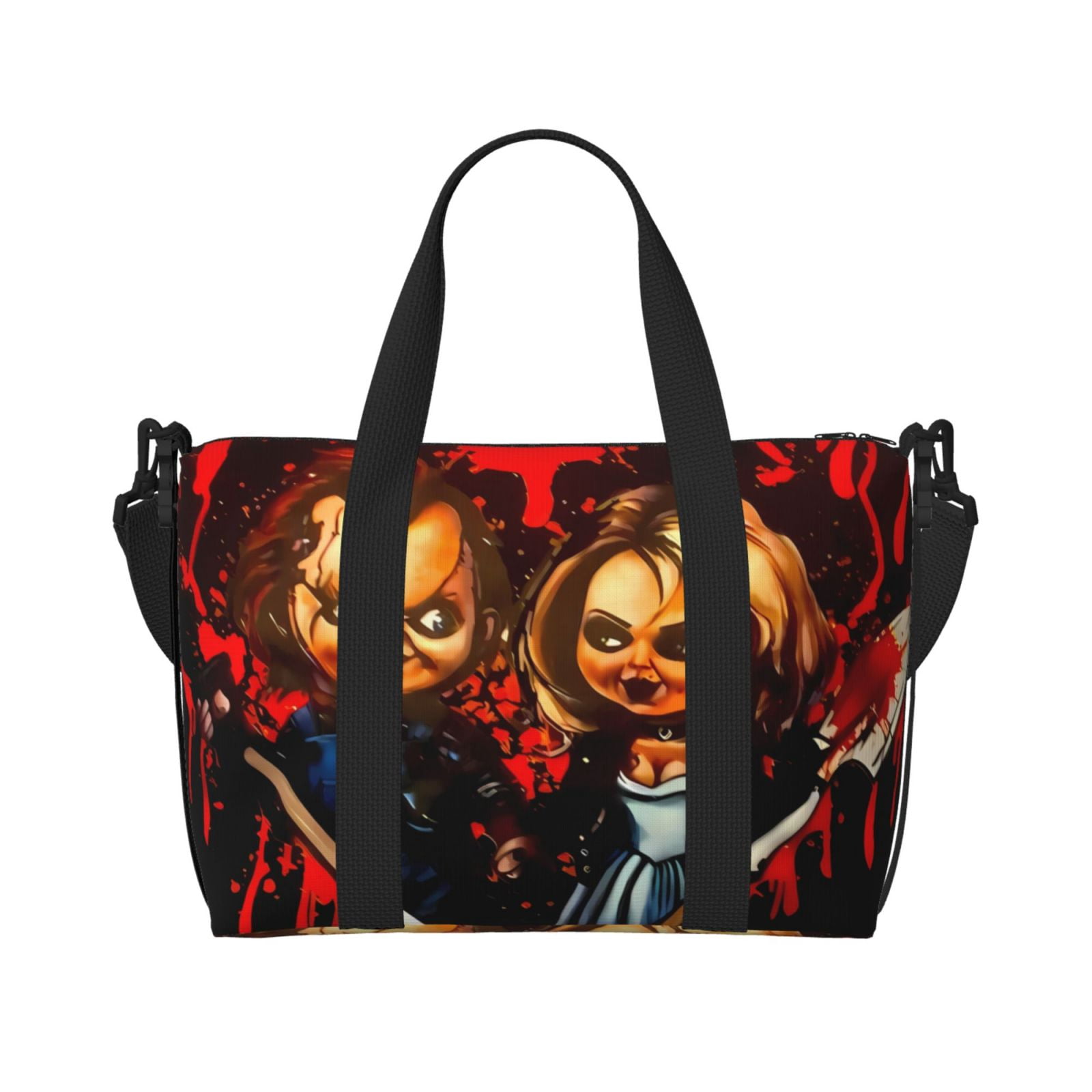 Japuie Chucky Print Travel Duffel Bag,Shoulder Weekender Overnight Bag ...