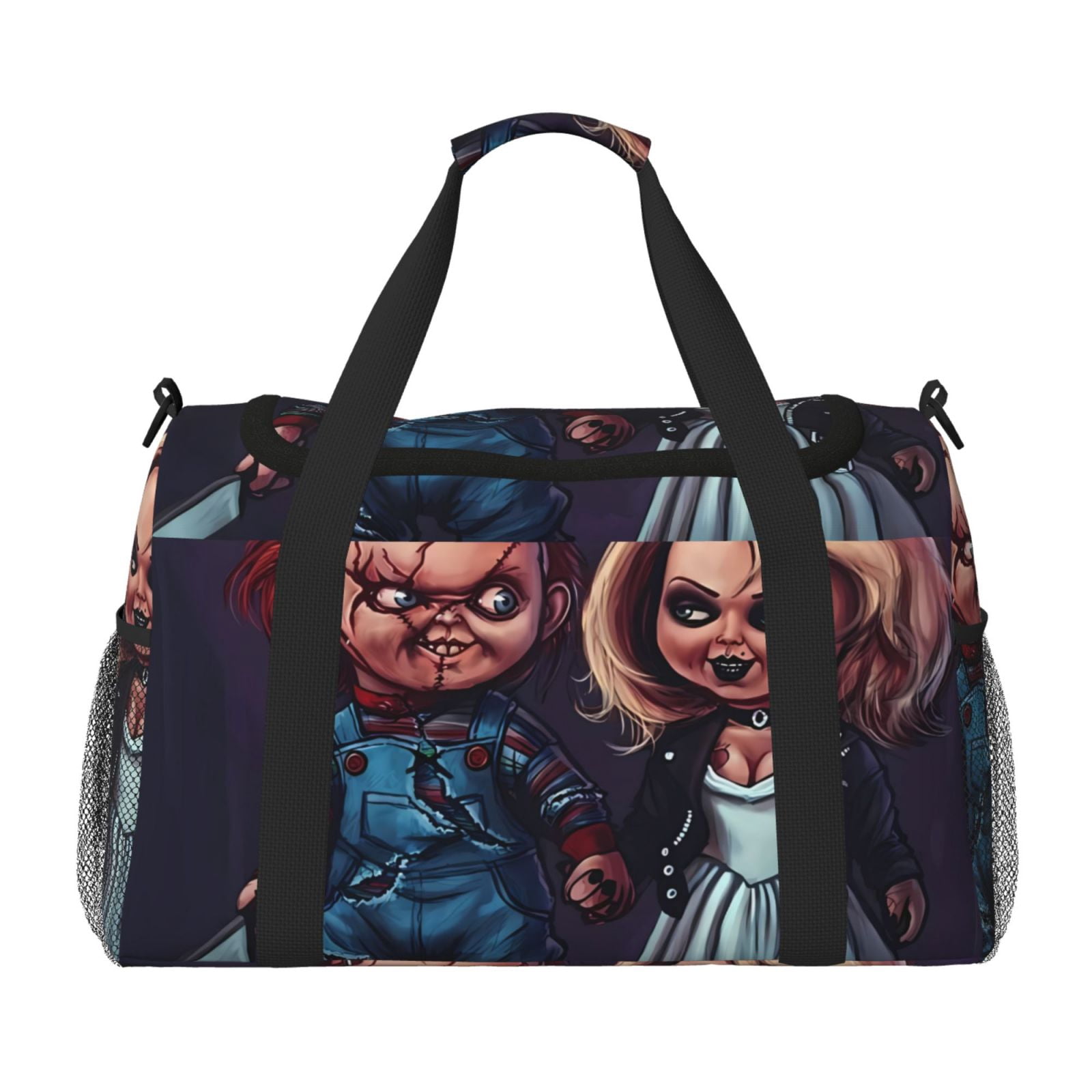 Japuie Chucky Print Travel Duffel Bag,Sports Tote Gym Bag,Hand Travel ...