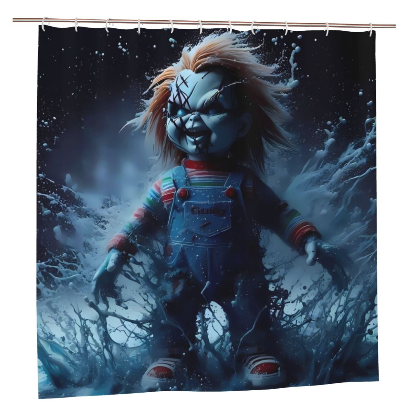 Japuie Chucky Print Waterproof Shower Curtain 72x72 Inch, Shower ...