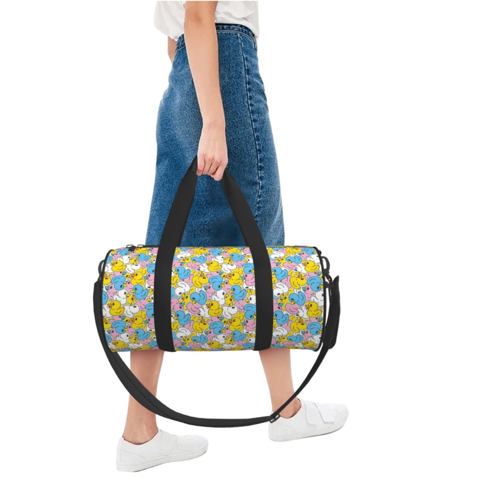 Japuie Colorful Duck Print Travel Duffle Bag,Gym Bag,Weekender Bag ...