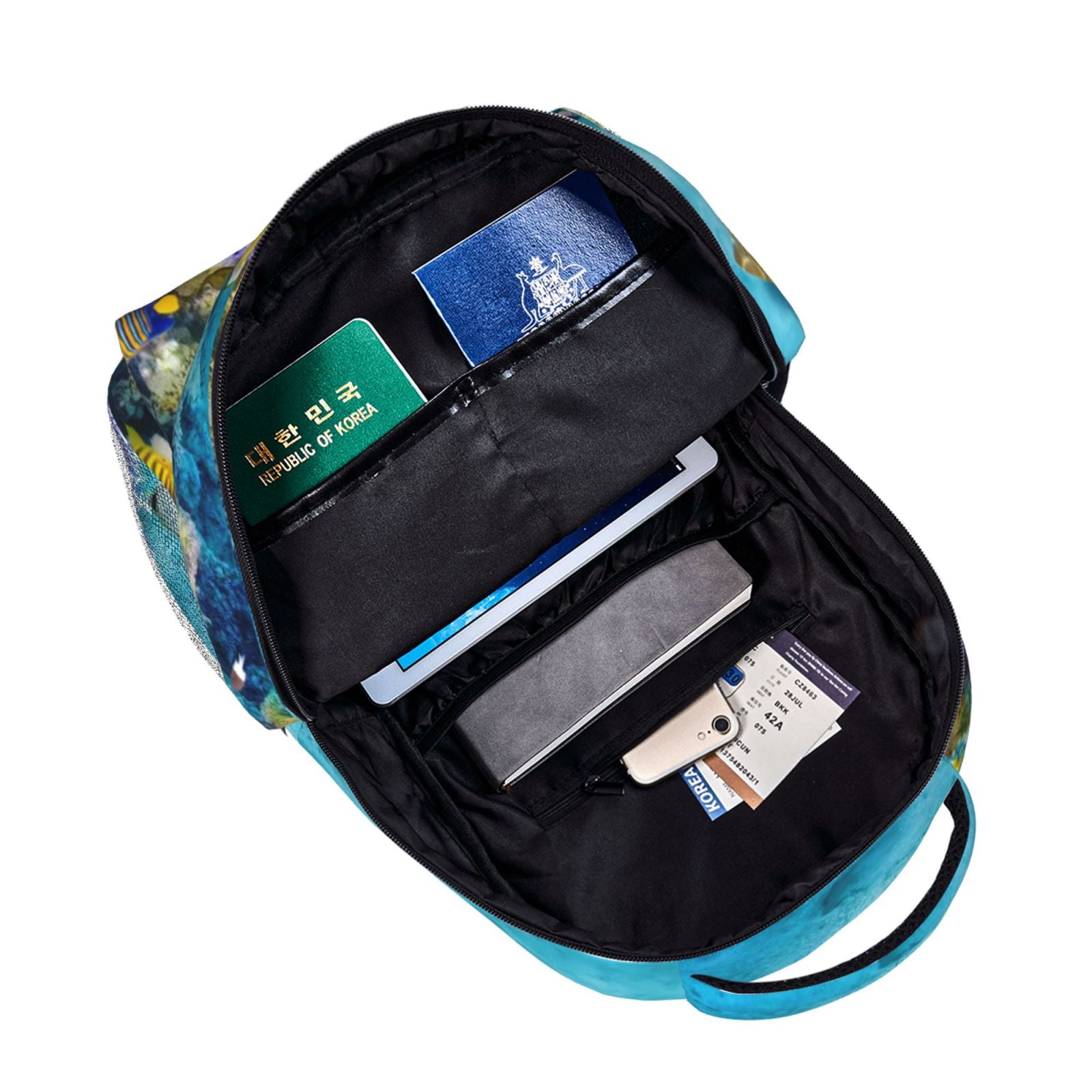 Japuie Corals and Tropical Fish Print Laptop Backpack for Work, College ...