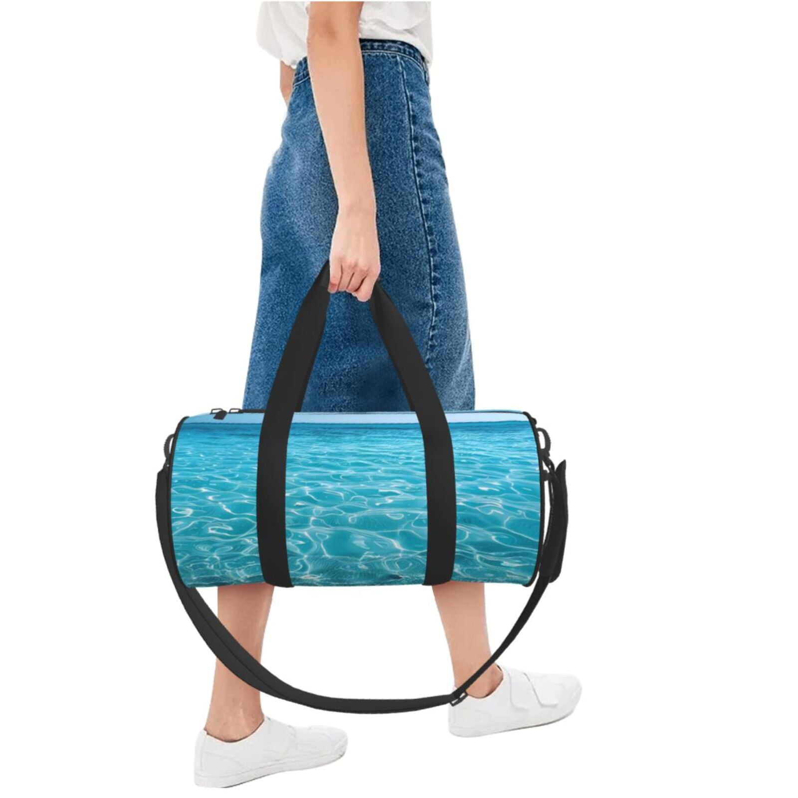 Japuie Crystal Clear Ocean Waves Print Travel Duffle Bag,Gym Bag ...