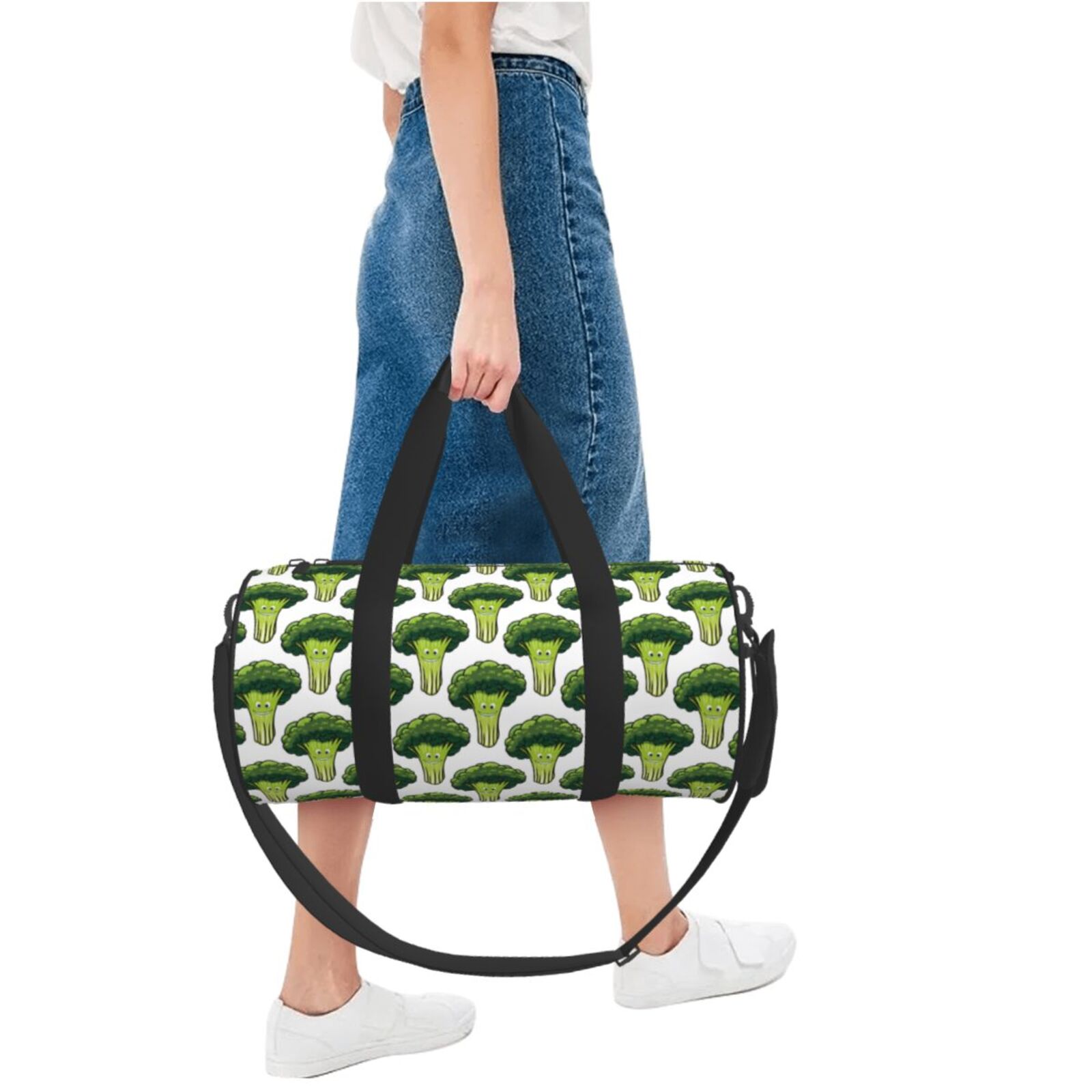 Japuie Cute Broccoli Print Travel Duffle Bag,Gym Bag,Weekender Bag ...
