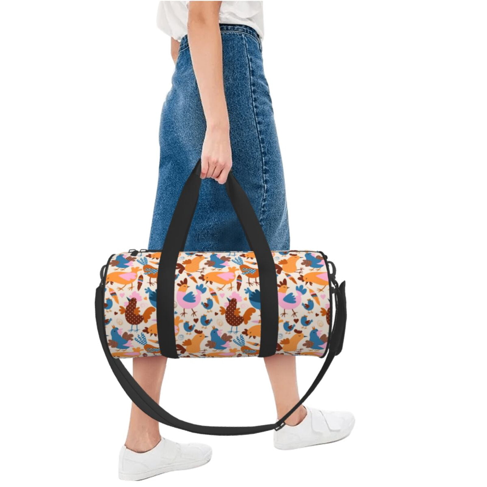 Japuie Cute Chickens Print Travel Duffle Bag,Gym Bag,Weekender Bag ...