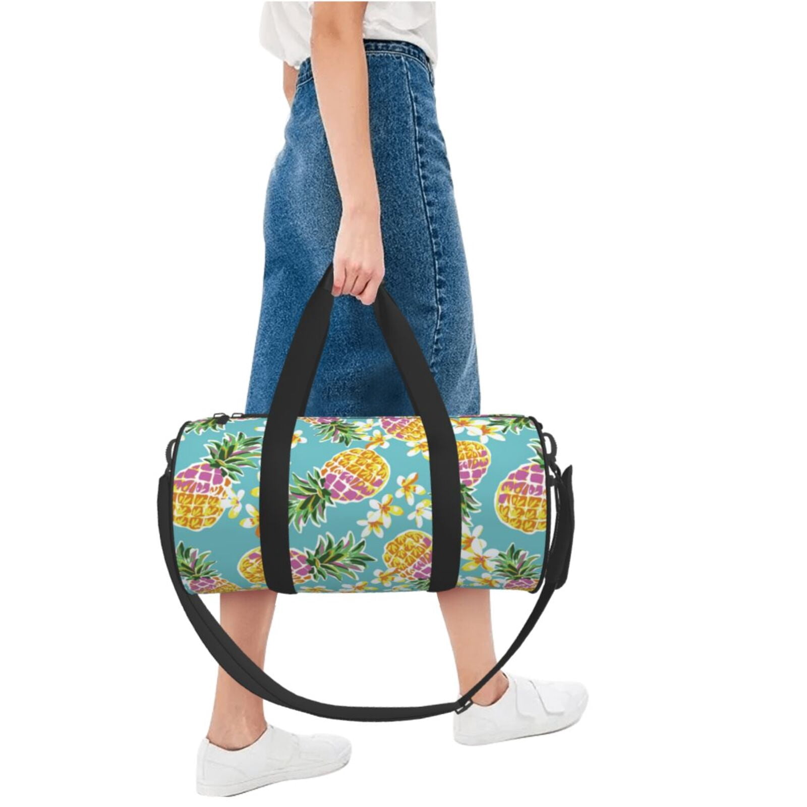 Japuie Cute Pineapples Print Travel Duffle Bag,Gym Bag,Weekender Bag ...