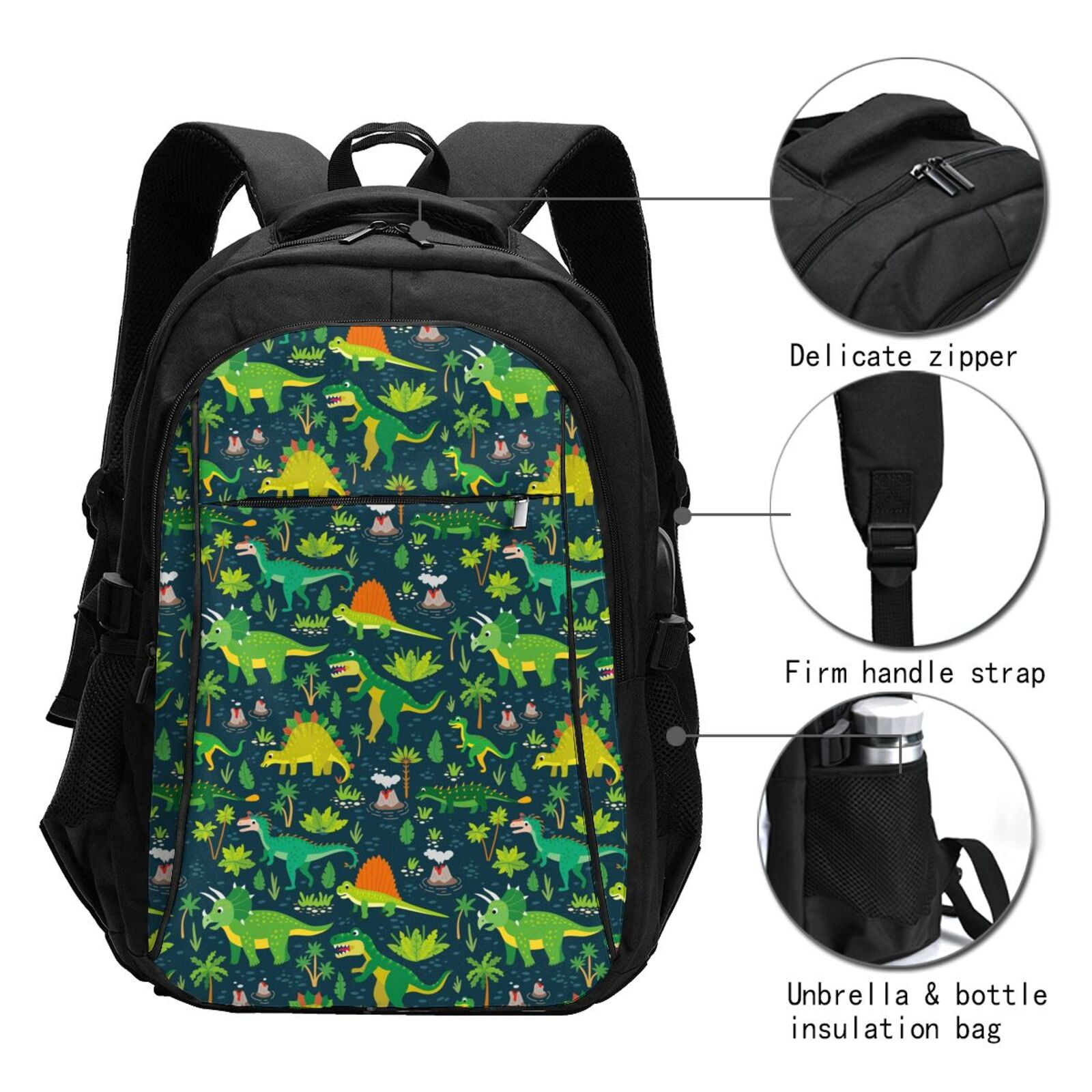 Japuie Dinosaurs Print Laptop Backpack,Business Travel Durable Laptops ...