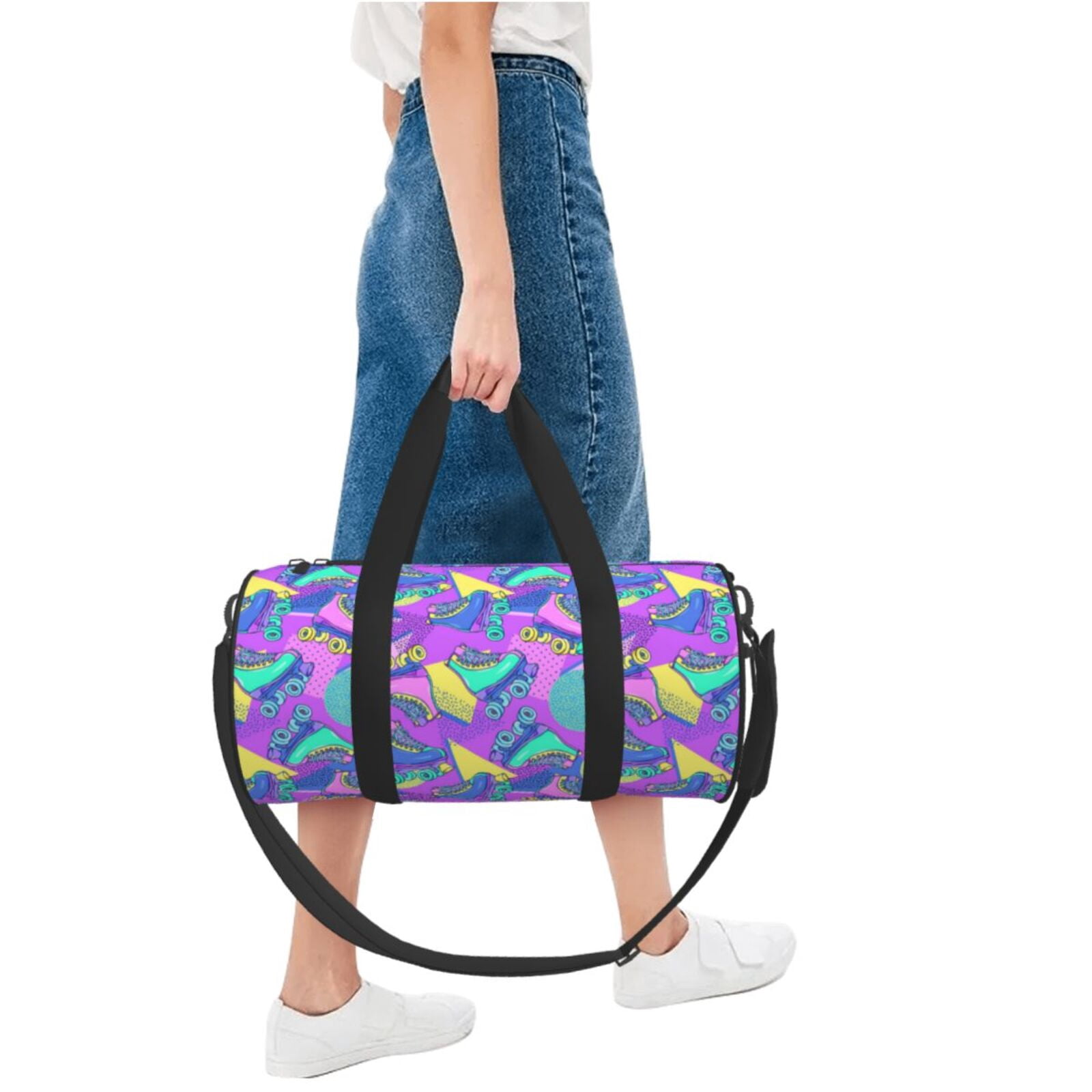 Japuie Disco Roller Skates Print Travel Duffle Bag,Gym Bag,Weekender ...