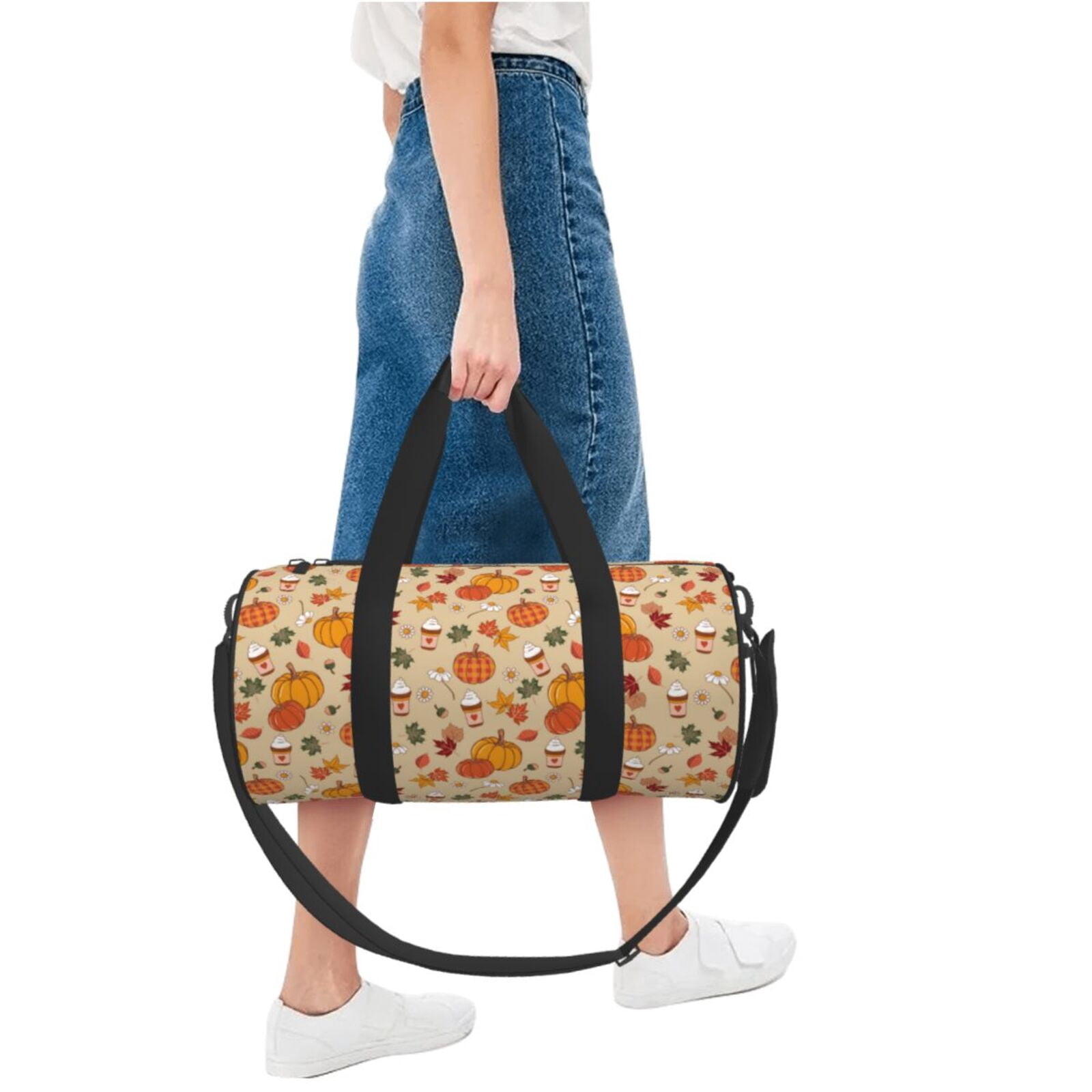 Japuie Fall Autumn Print Travel Duffle Bag,Gym Bag,Weekender Bag ...