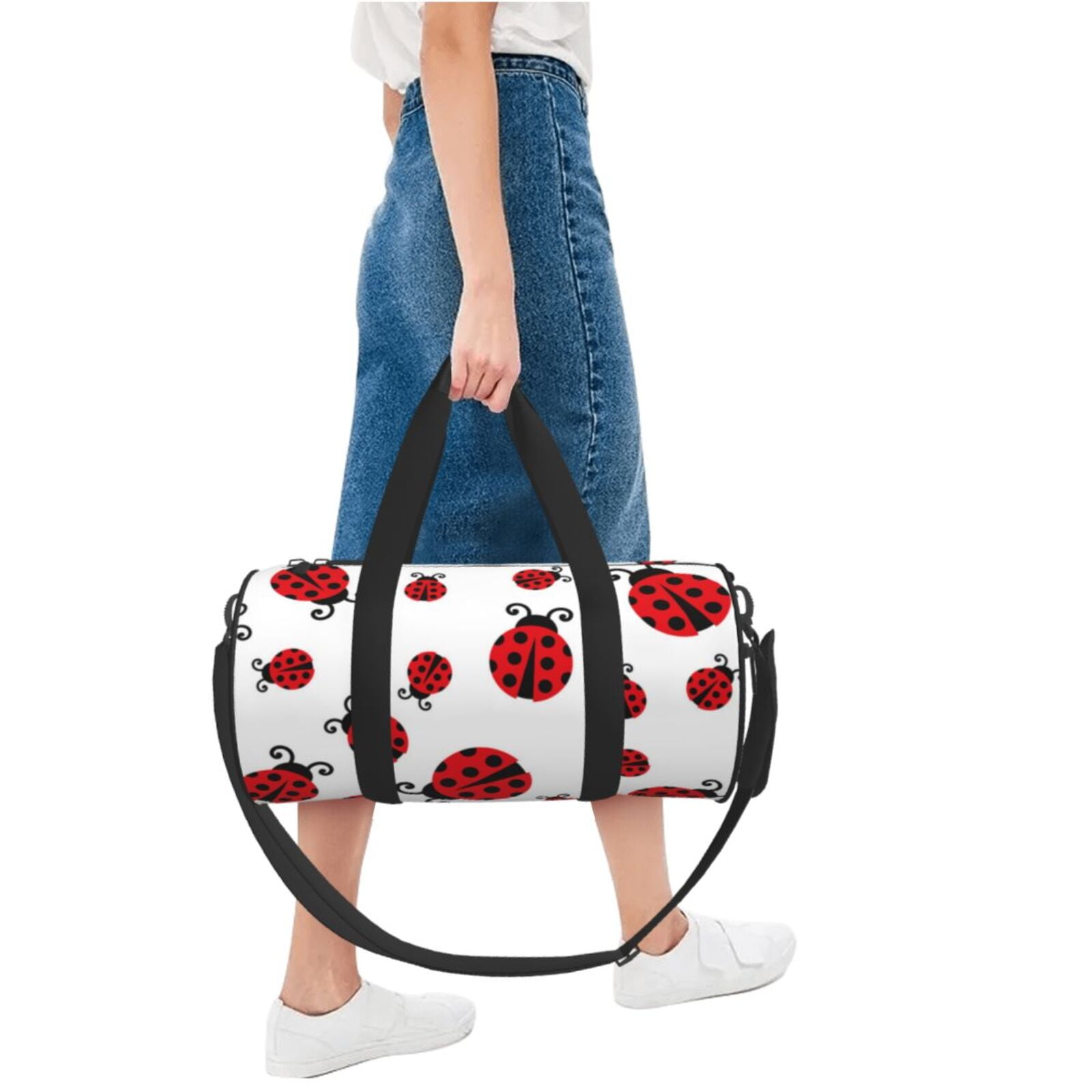 Japuie Fly Flying Ladybug Print Travel Duffle Bag,Gym Bag,Weekender Bag ...
