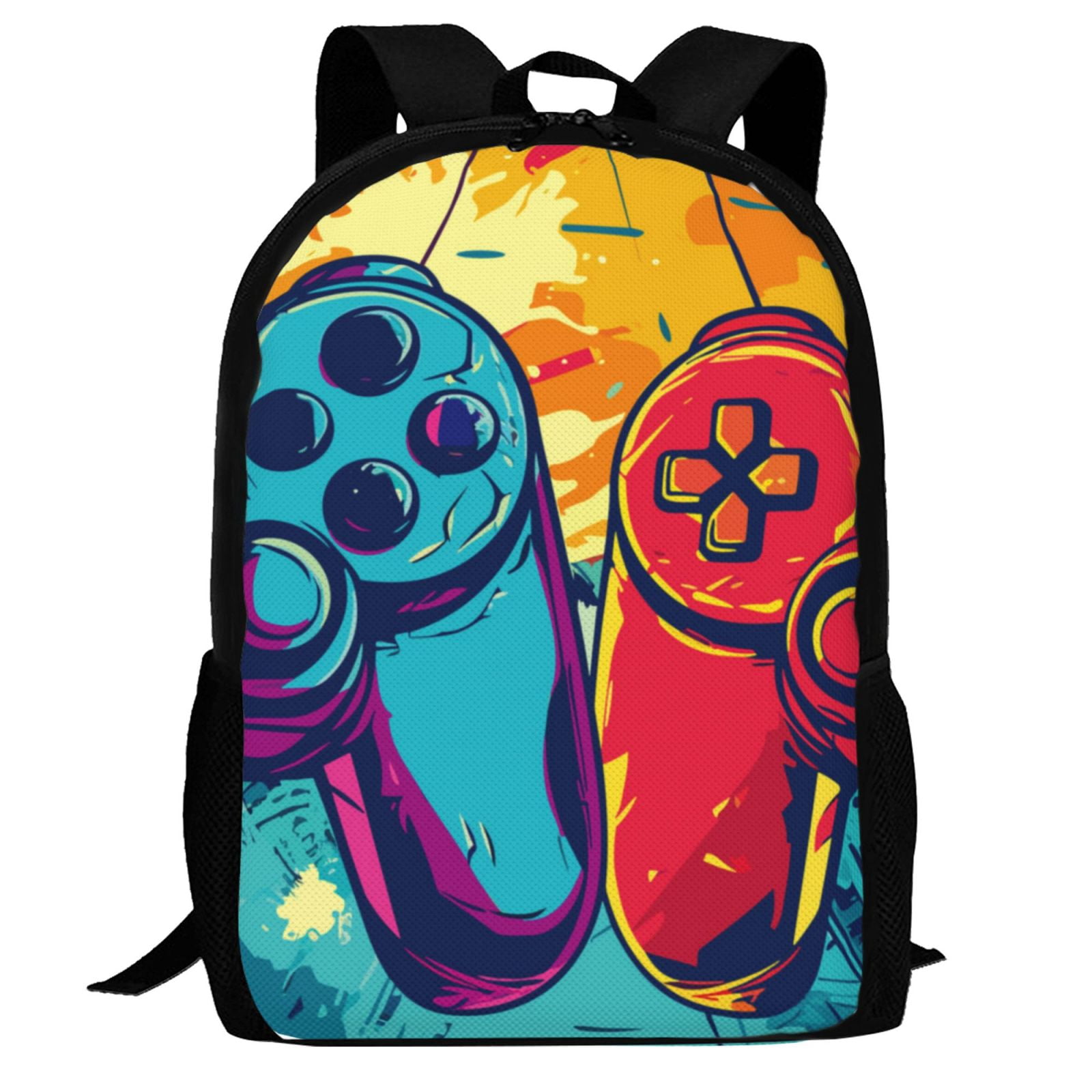 Japuie Gaming Print School Backpack,Waterproof Bookbag,Casual ...