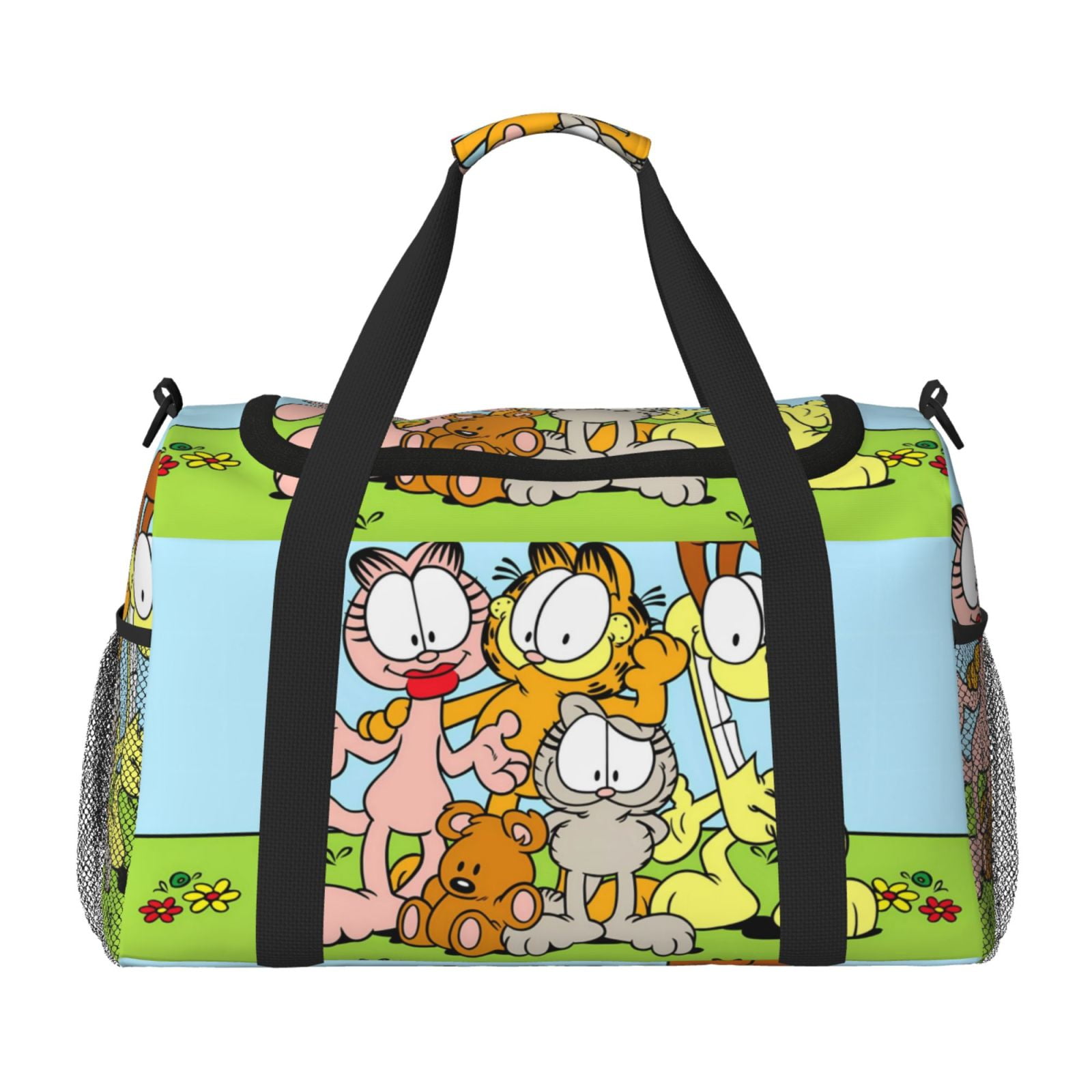 Japuie Garfield Print Travel Duffel Bag,Sports Tote Gym Bag,Hand Travel ...