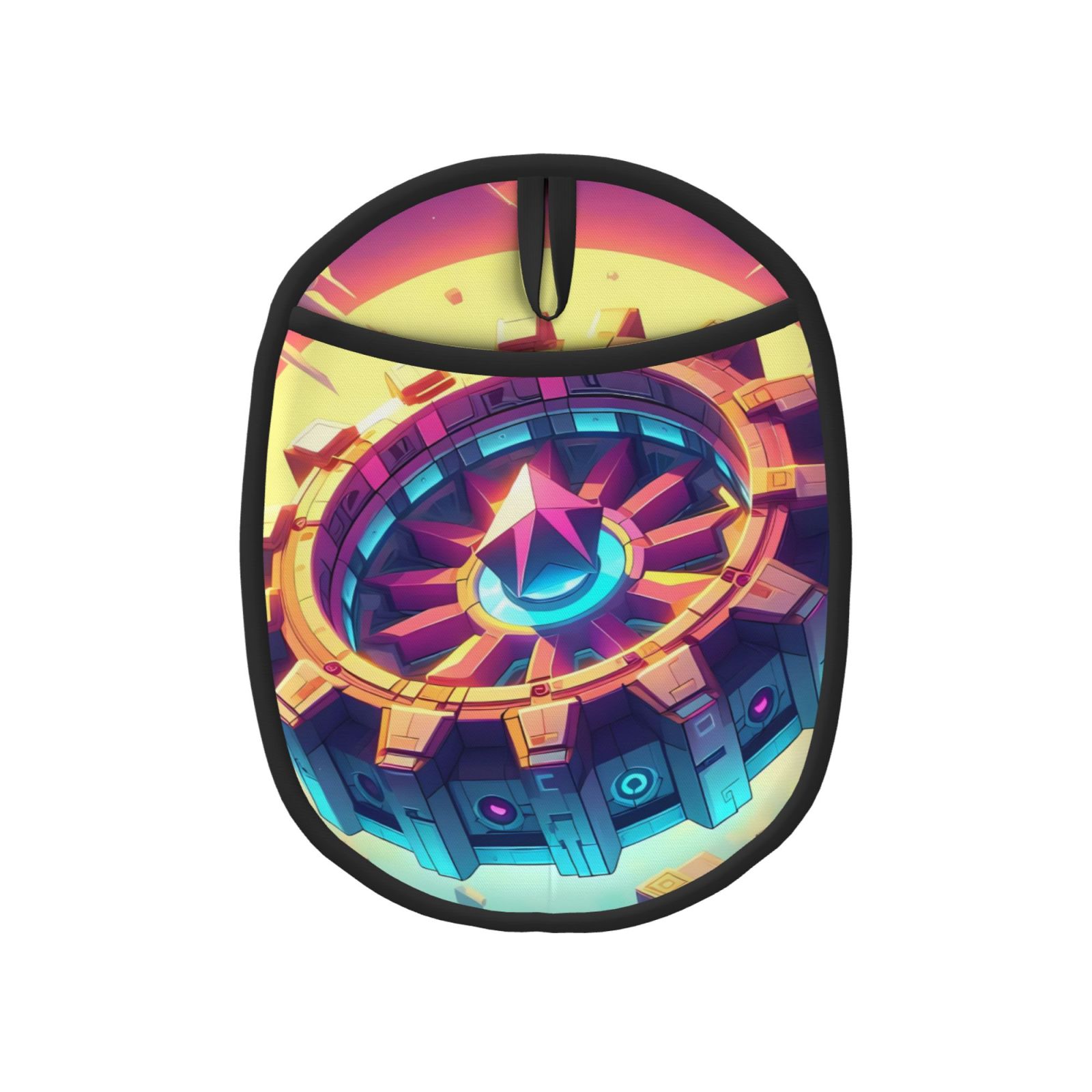 Japuie Geometry Dash Print Silicone Pot Mat Mitten, Heat Resistant Oven ...