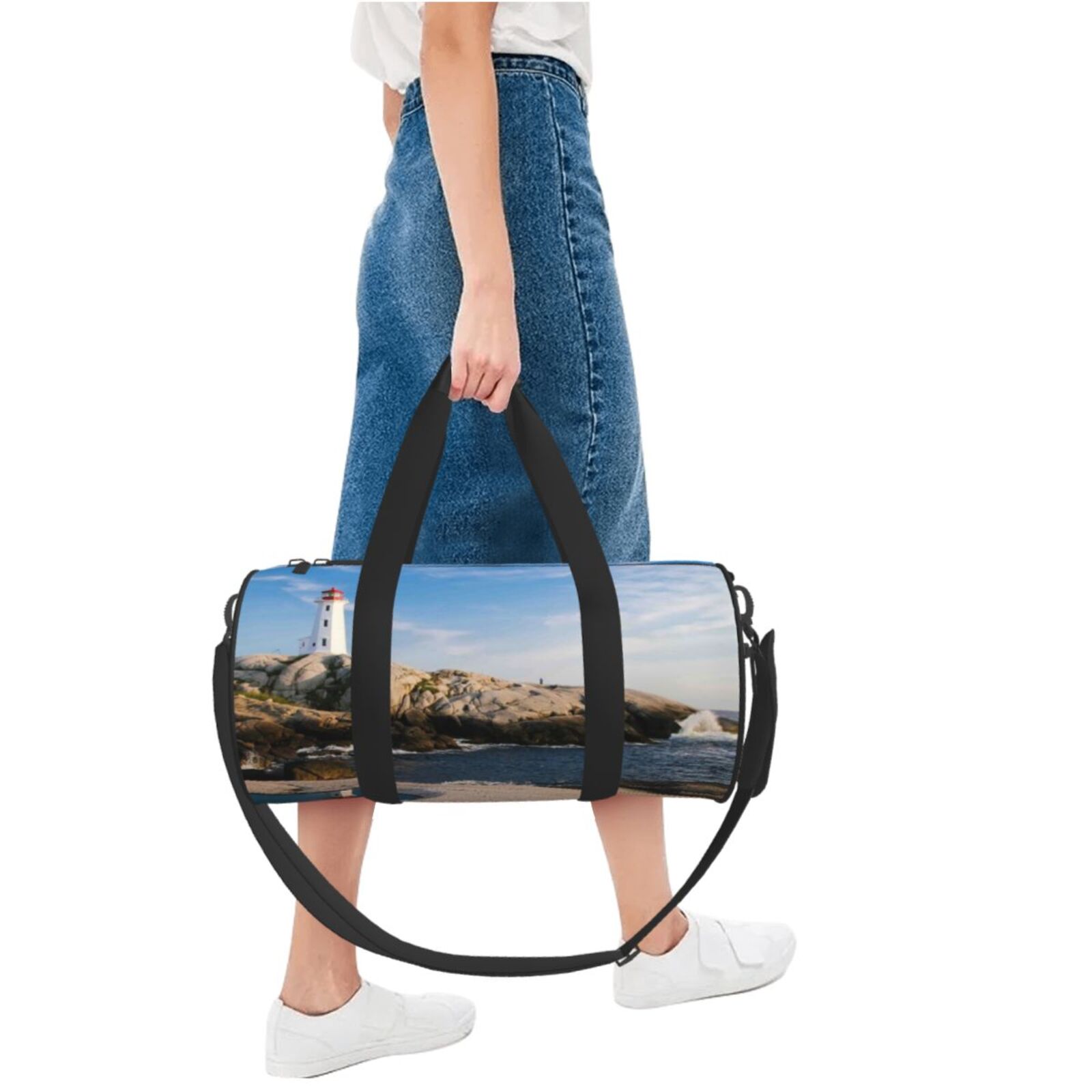 Japuie Lighthouse Print Travel Duffle Bag,Gym Bag,Weekender Bag ...