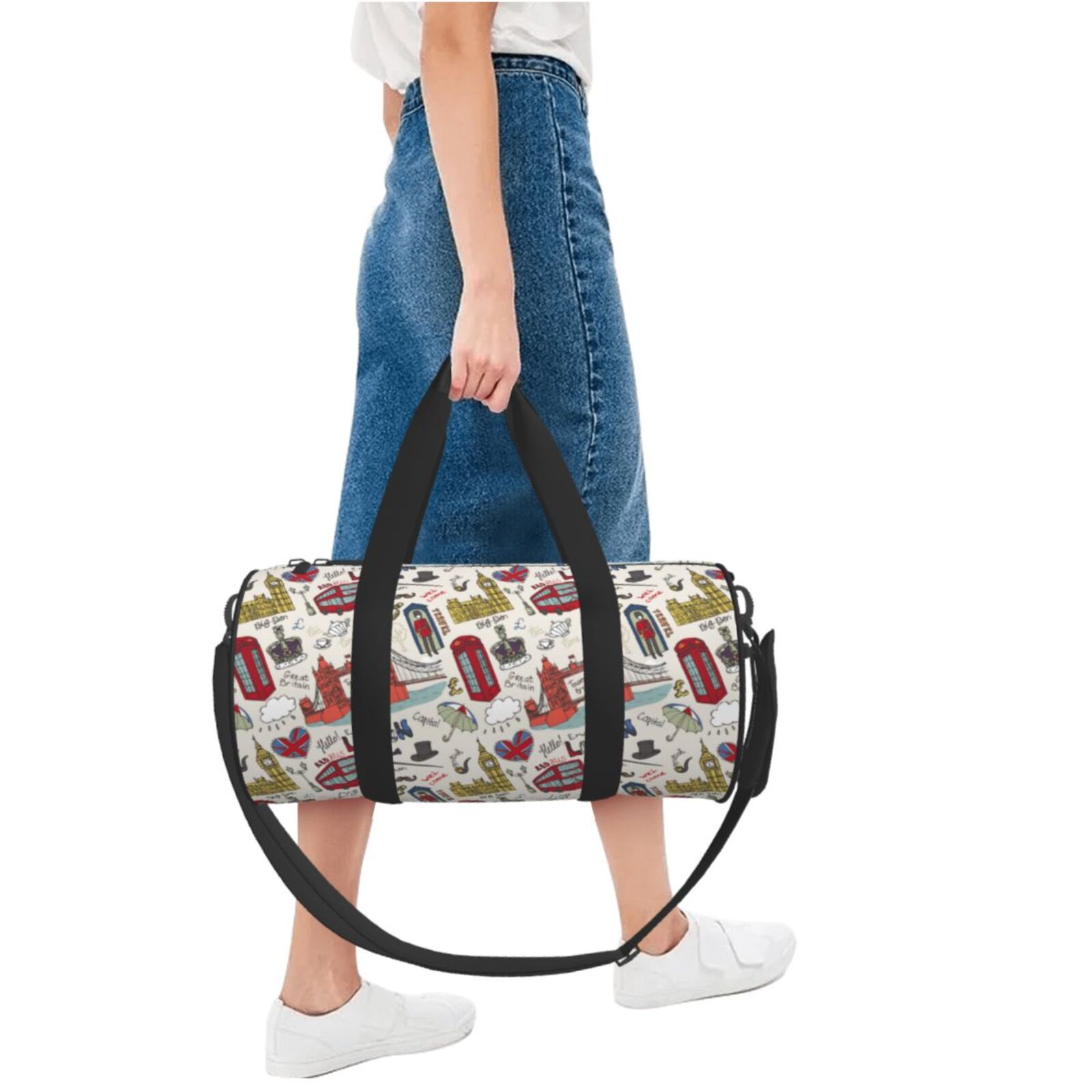 Japuie London Landmark1 Print Travel Duffle Bag,Gym Bag,Weekender Bag ...