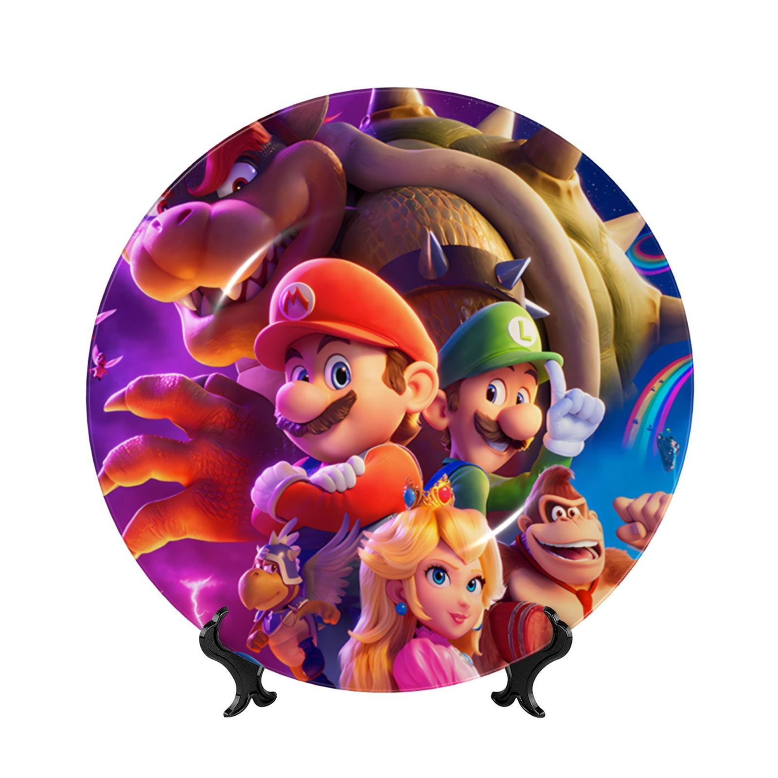 Japuie Mario Print Bone China Plate, Decorative Plates for Display ...
