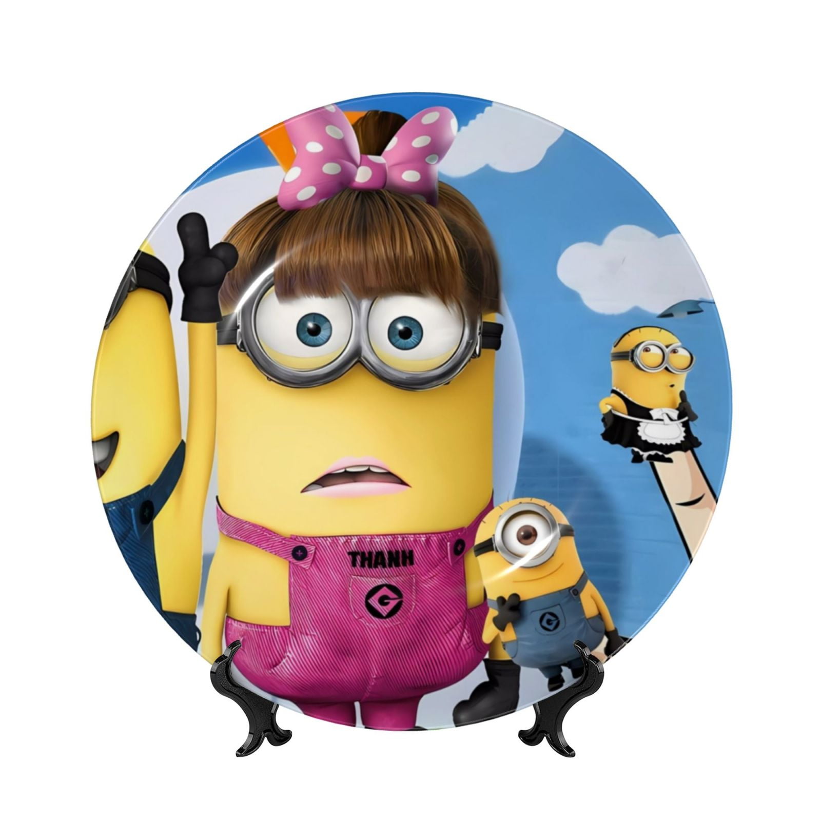 Japuie Minions Print Bone China Plate, Decorative Plates for Display ...