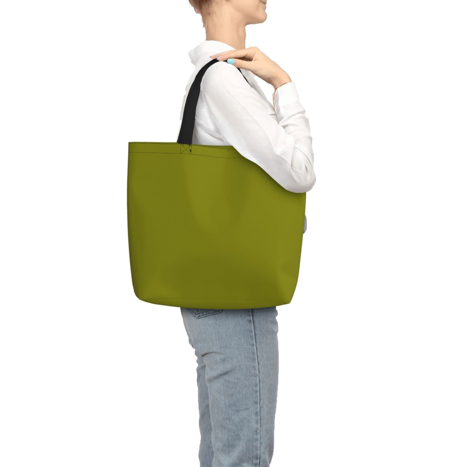 Japuie Olive Print Tote Bags, Shoulder Bag with Zipper Closure, Top ...
