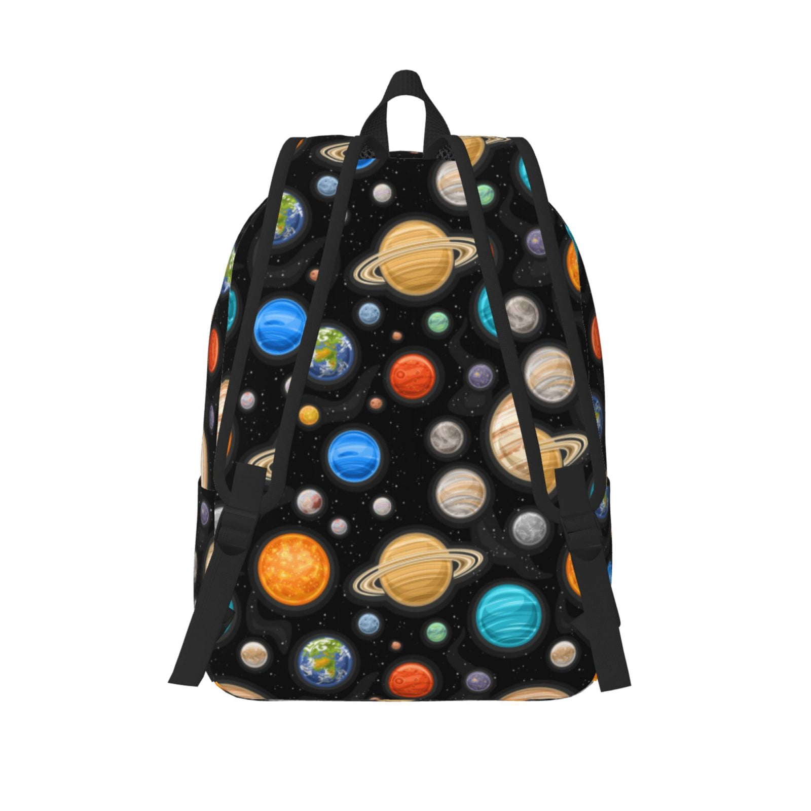 Japuie Planets In Deep Space Durable Canvas Laptop Backpack - Water ...