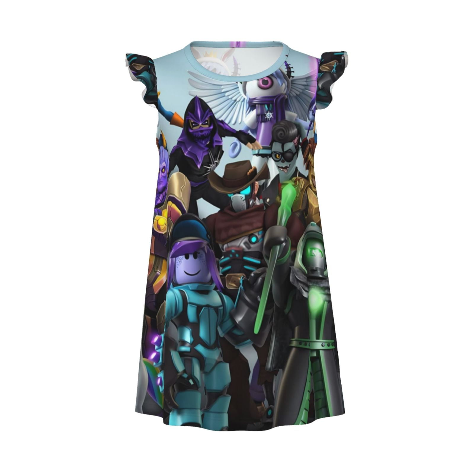 Japuie Roblox Print Girls Nightgowns,Dresses for Girls Sleepwear ...