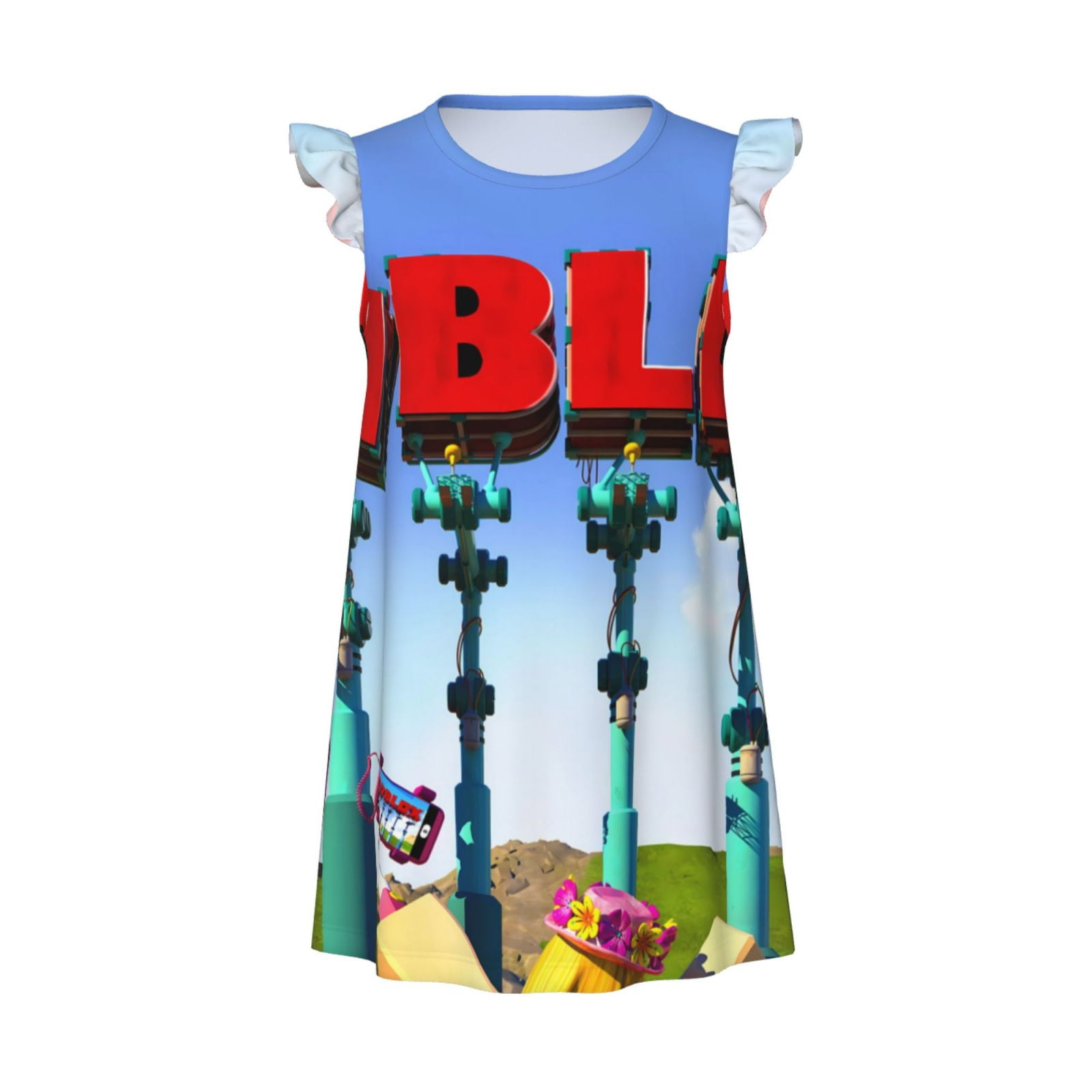 Japuie Roblox Print Girls Nightgowns,Dresses for Girls Sleepwear ...