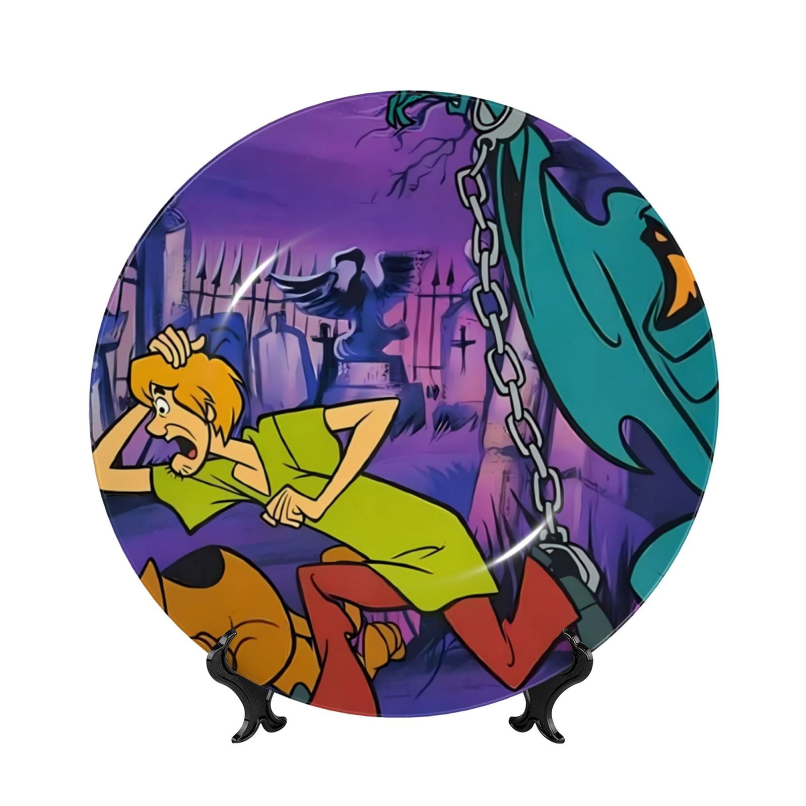 Japuie Scooby-Doo Print Bone China Plate, Decorative Plates for Display ...