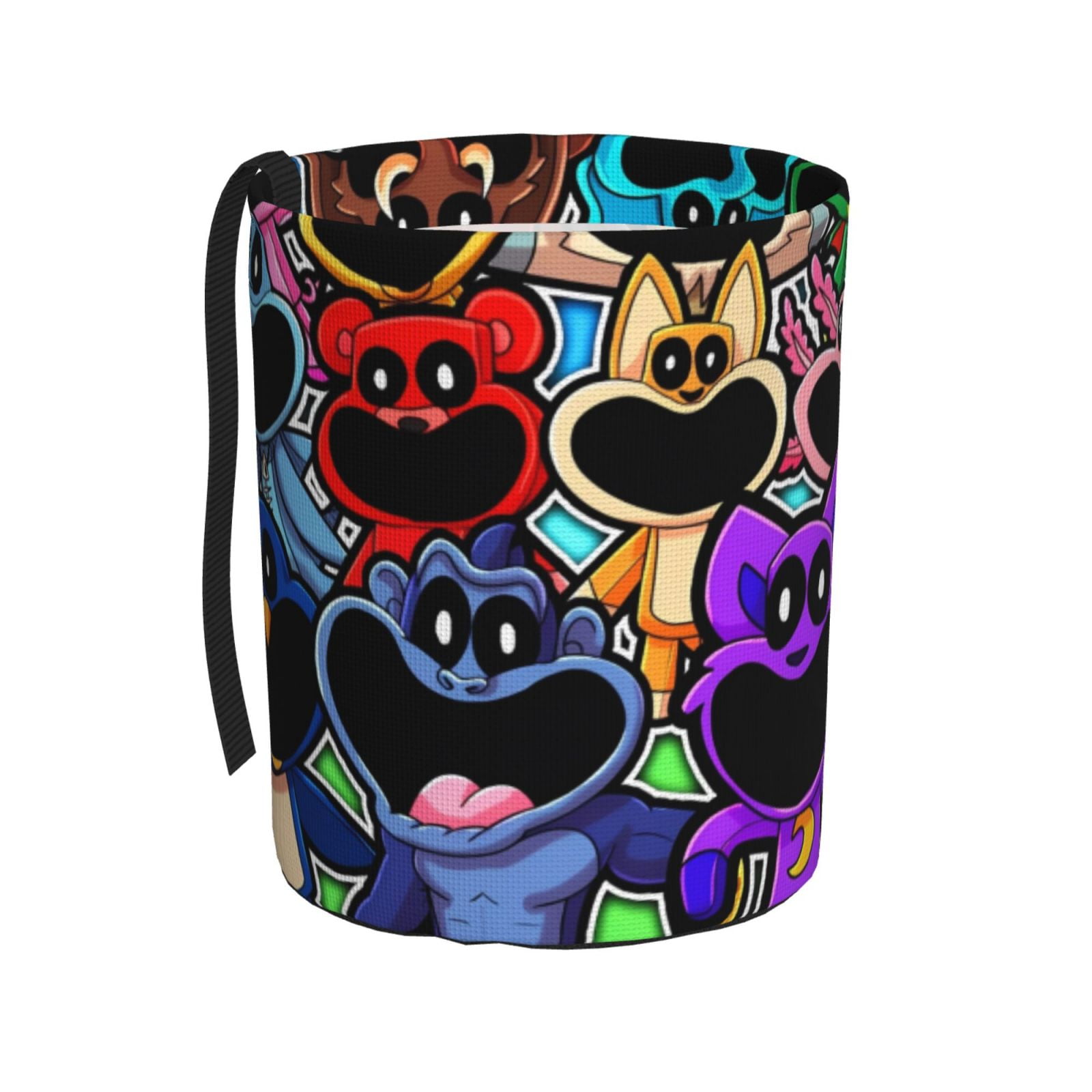 Japuie Smiling Critters Print Car Trash Can, Collapsible Pop-up Car ...
