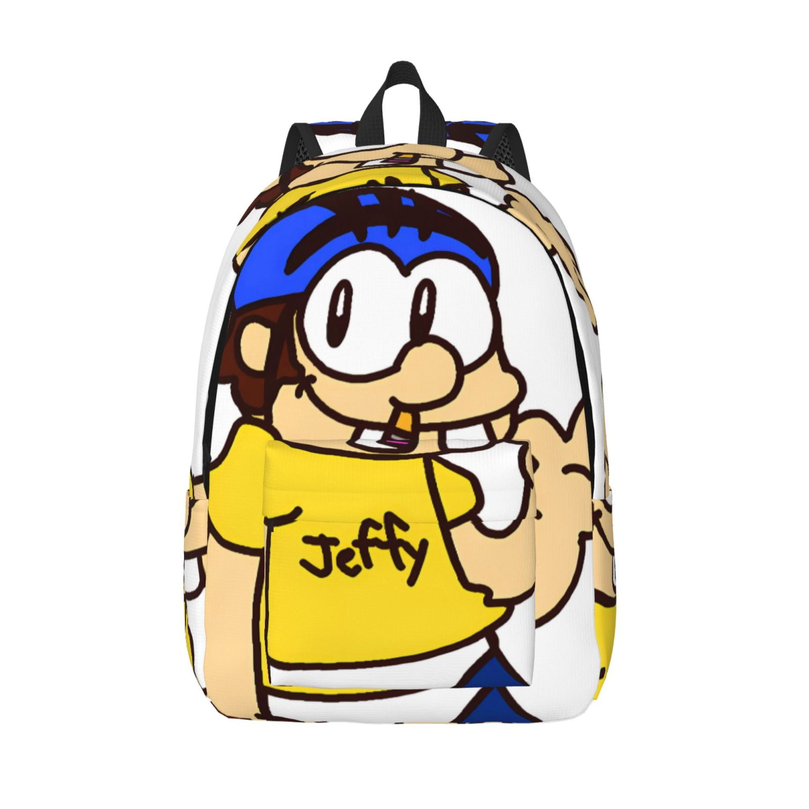 Japuie Sml Jeffy Print Canvas College Laptop Backpack, Durable Rucksack ...