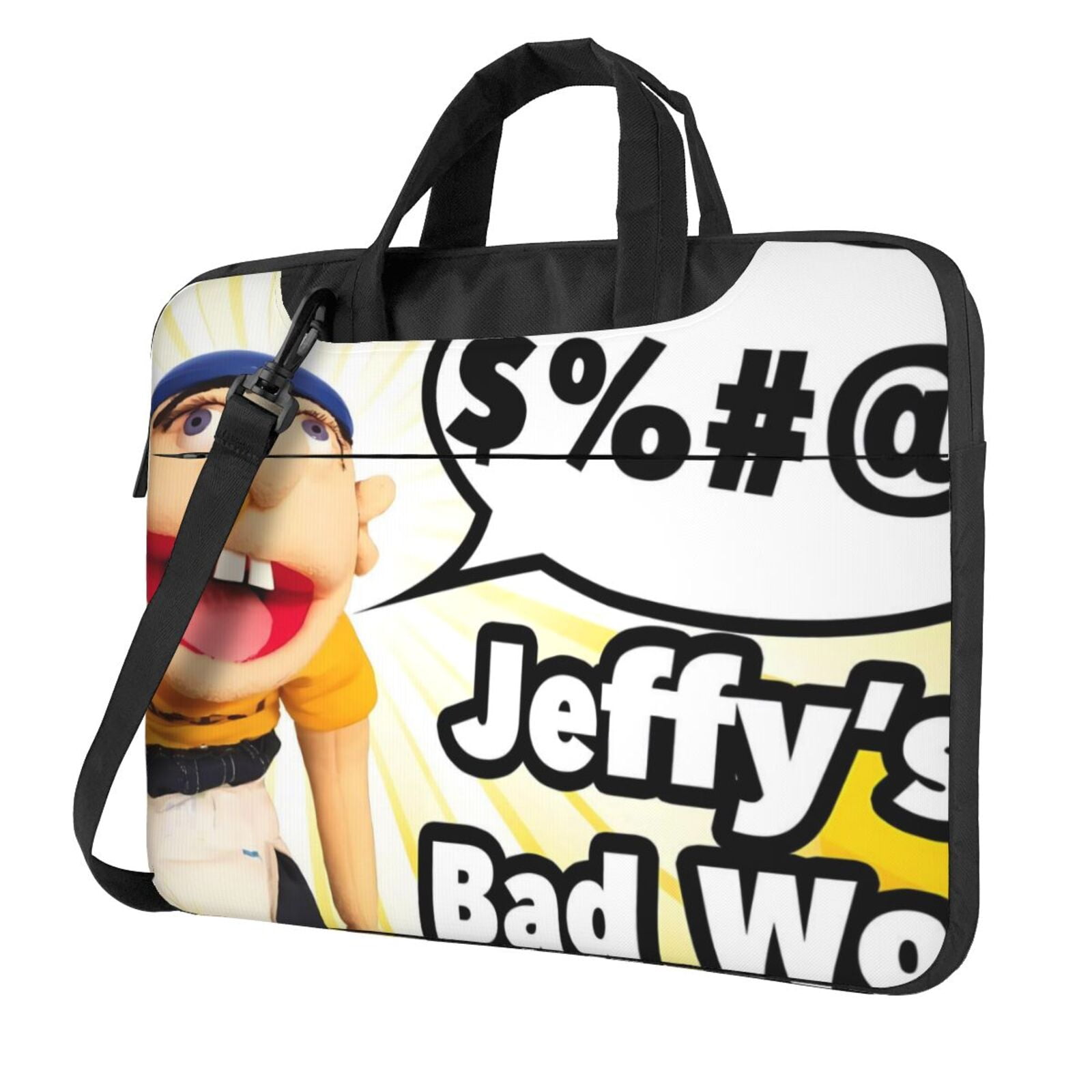 Japuie Sml Jeffy Print Laptop Shoulder Bag,Messenger Shoulder Bag for ...