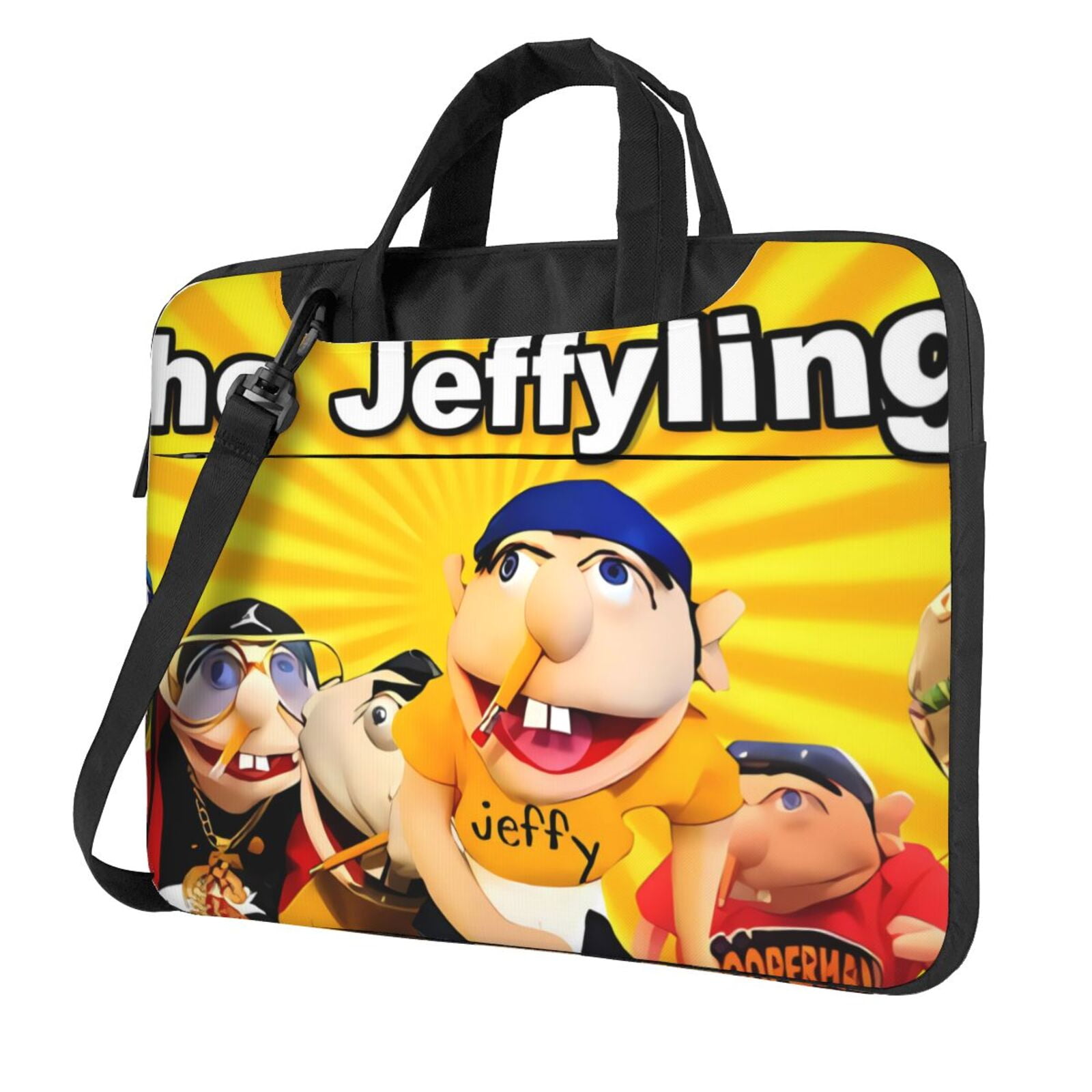 Japuie Sml Jeffy Print Laptop Shoulder Bag,Messenger Shoulder Bag for ...
