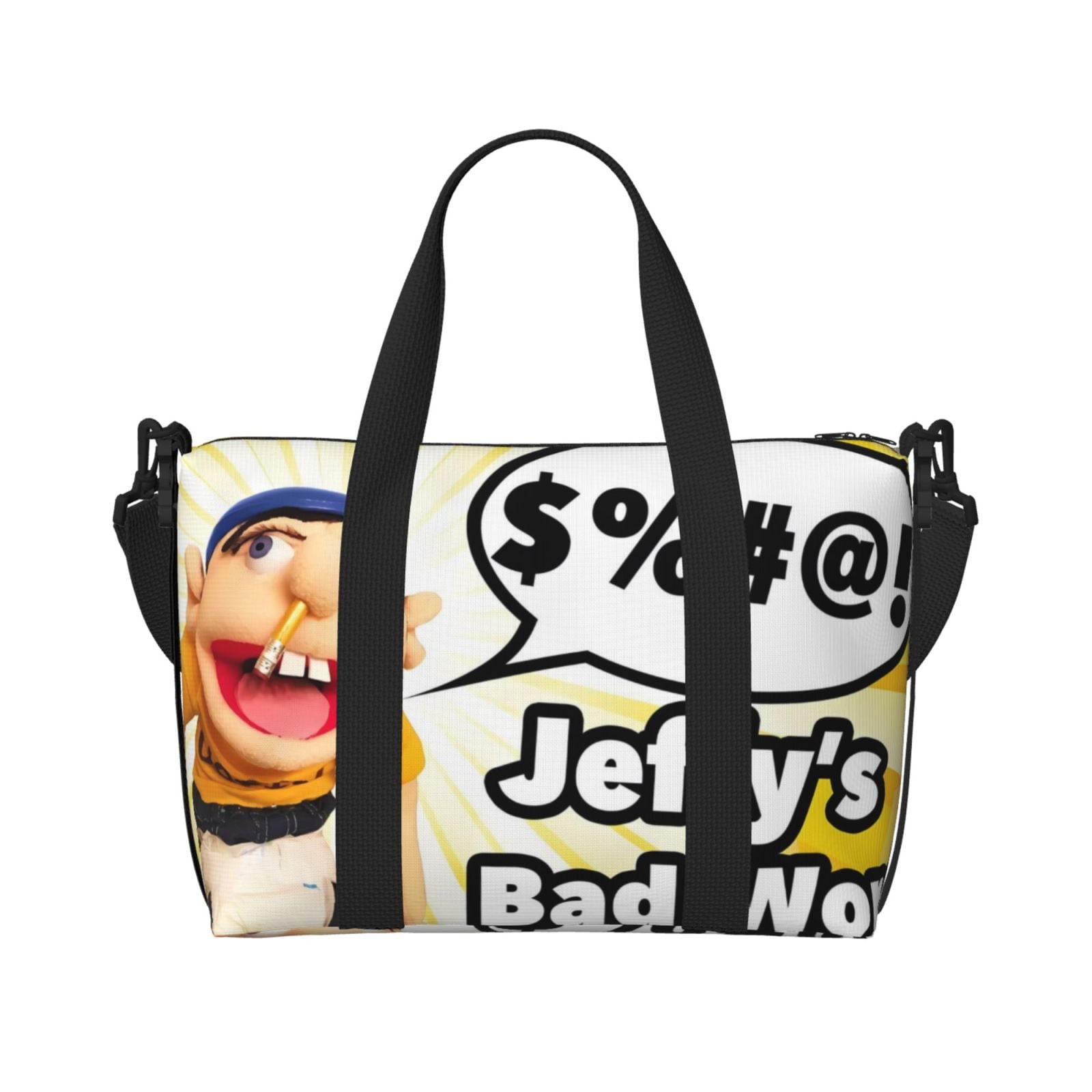 Japuie Sml Jeffy Print Travel Duffel Bag,Shoulder Weekender Overnight ...