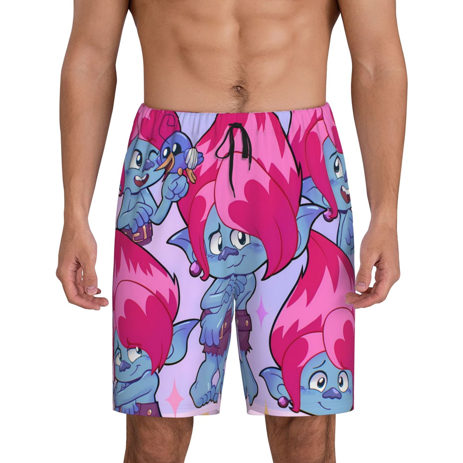 Japuie Trolls Band Together Print Pajama Shorts for Men, Men's Pajama ...