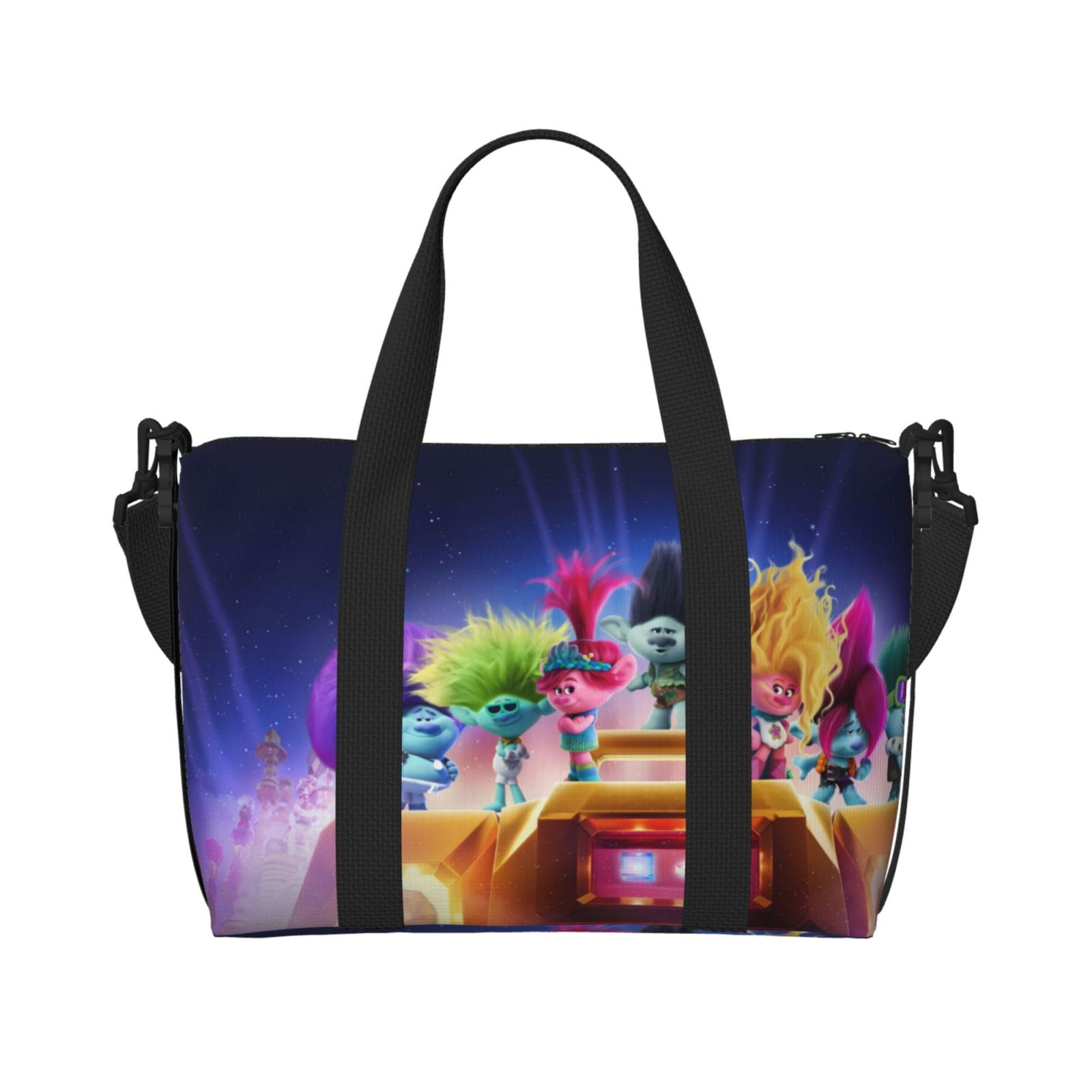 Japuie Trolls Band Together Print Travel Duffel Bag,Shoulder Weekender ...