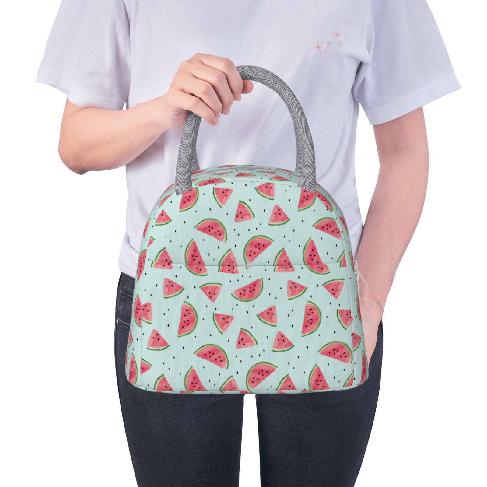 Japuie Watermelon Print Insulated Lunch Bag,Lunch Box for Women Men ...