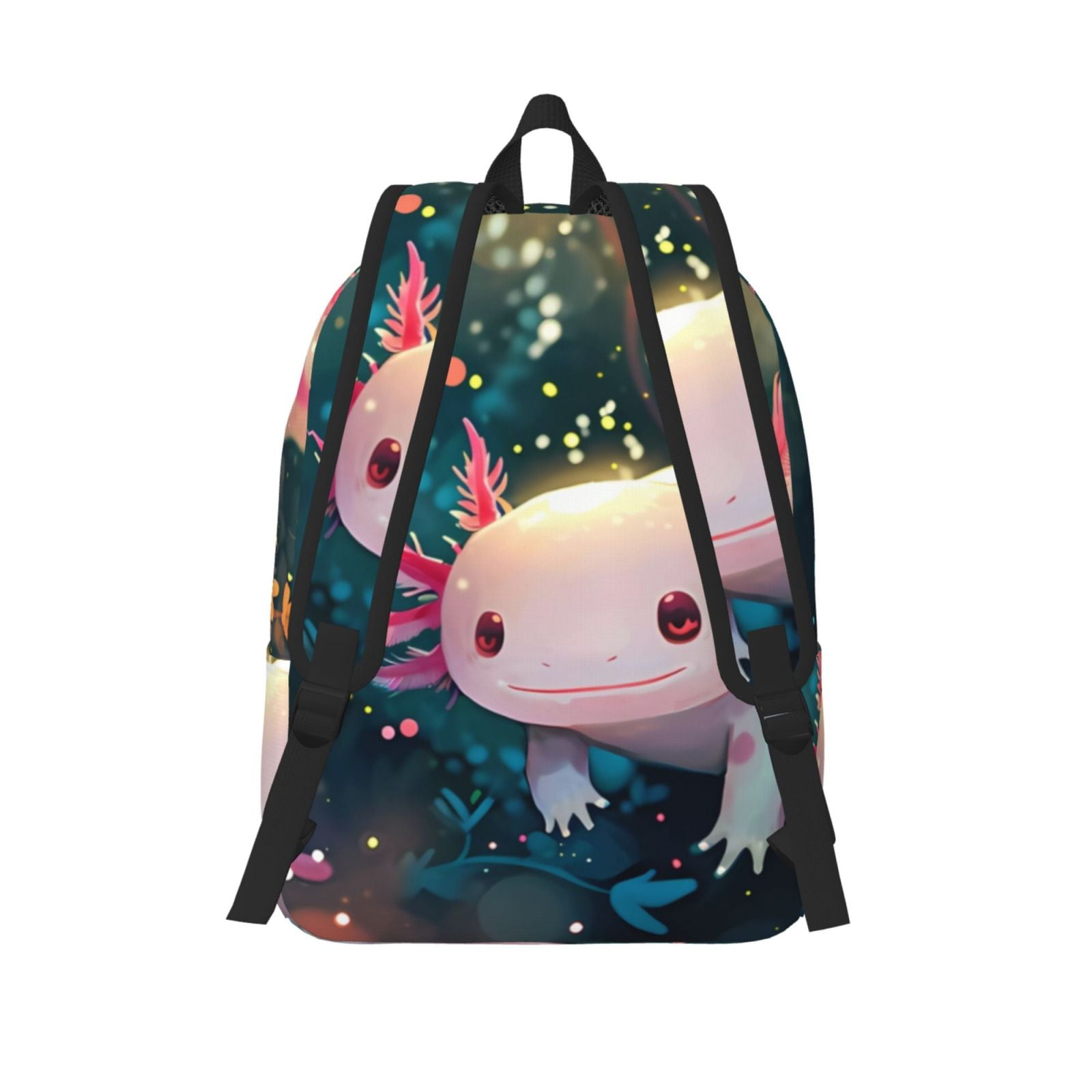 Japuie Whimsical Axolotl Fantasy Durable Canvas Laptop Backpack - Water ...