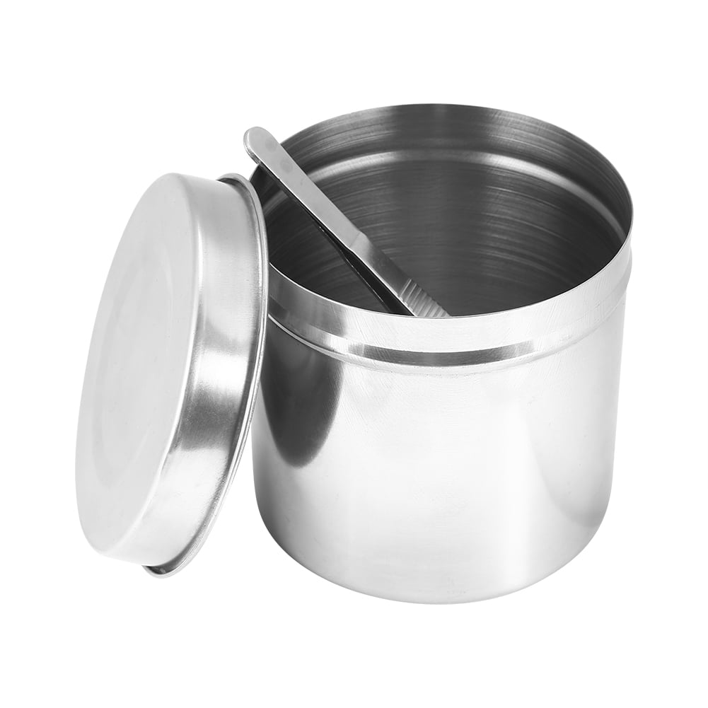 Jar,3 Sizes Stainless Steel Jar Container Alcohol Box with Tweezers ...