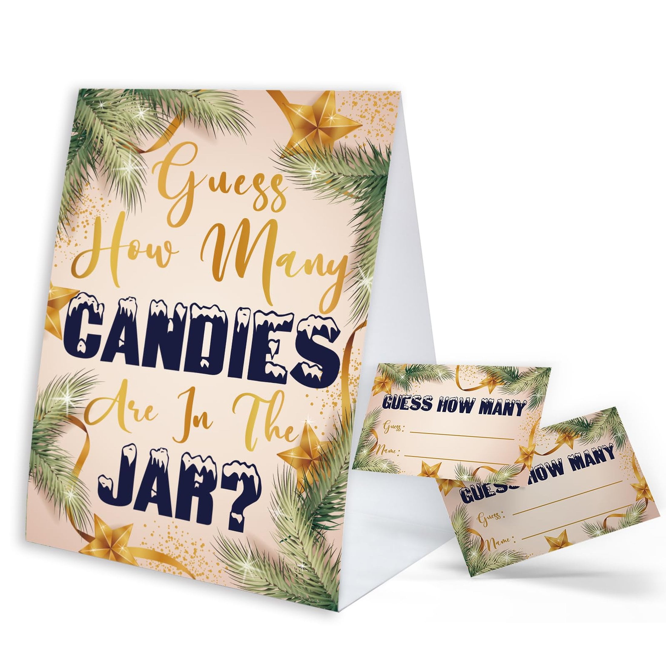 Jar Guessing Challenge: Fun Family Party Game with 50 Guessing Cards ...