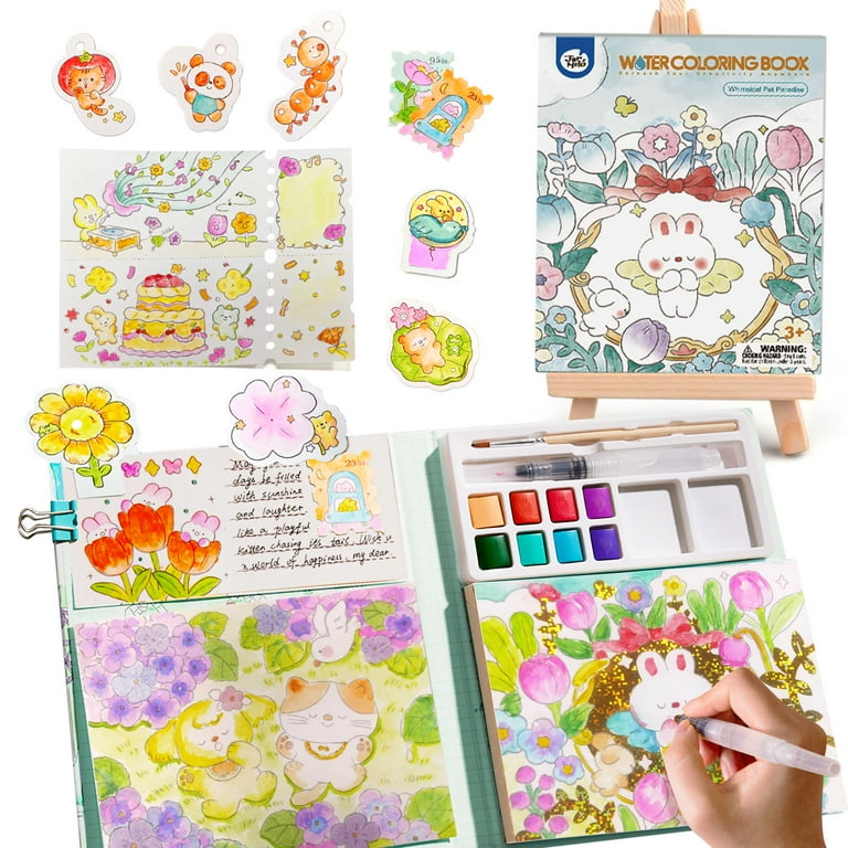 paint with water coloring book