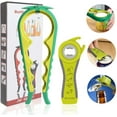 Jar Opener Bottle Opener for Weak Hands, 5 in 1 Multi Function Can Opener Bottle Opener Kit with ...