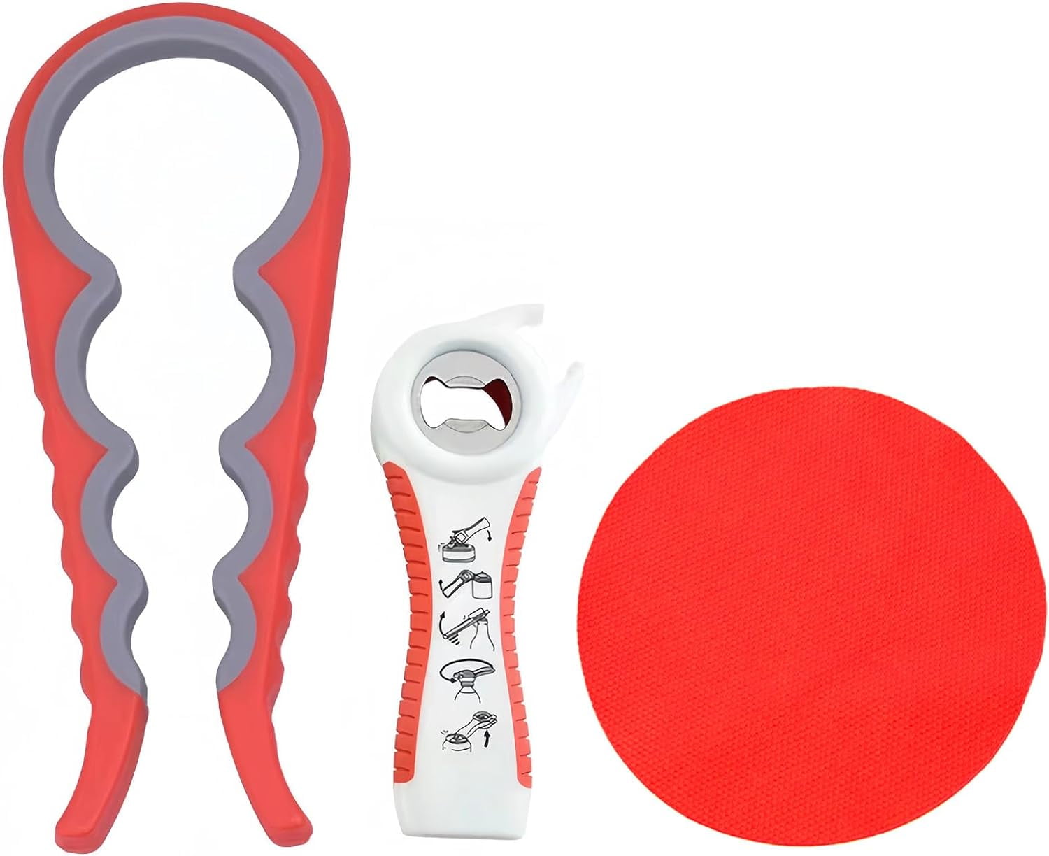 Jar Opener Kit, 5 in 1 Multi Function Can Opener, 4 in 1 Bottle Opener ...