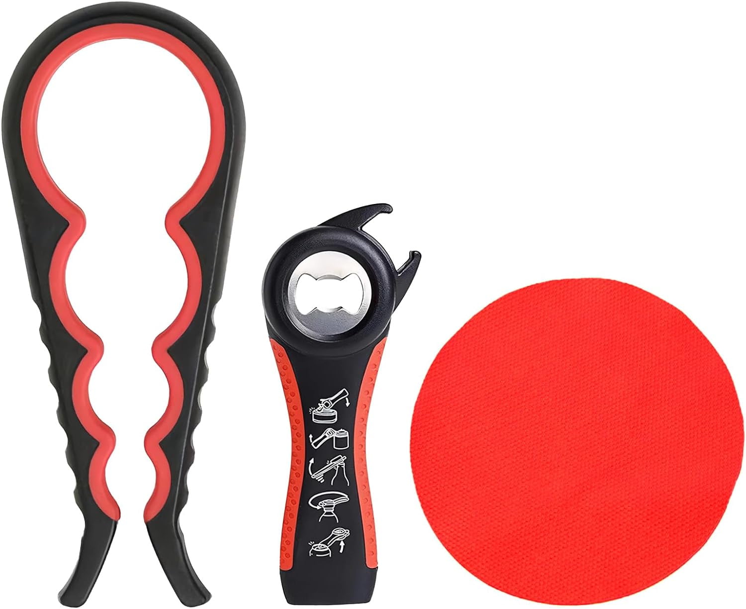 Jar Opener Kit, 5 in 1 Multi Function Can Opener, 4 in 1 Bottle Opener ...
