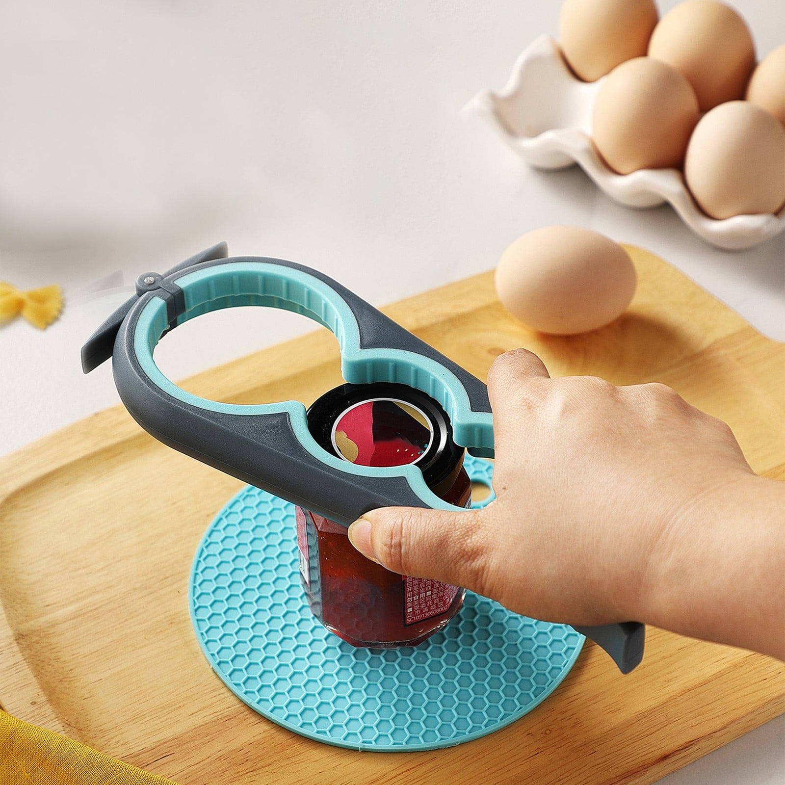 Jar Opener for Weak Hands, Seniors with Arthritis, 5in1 Multi-Function Bottle Opener Lid Opener ...