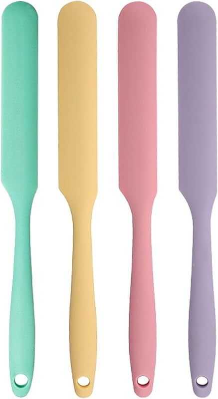 Jar Spatula,Sourdough Spatula with Long Handle,Silicone Skinny Spatula ...