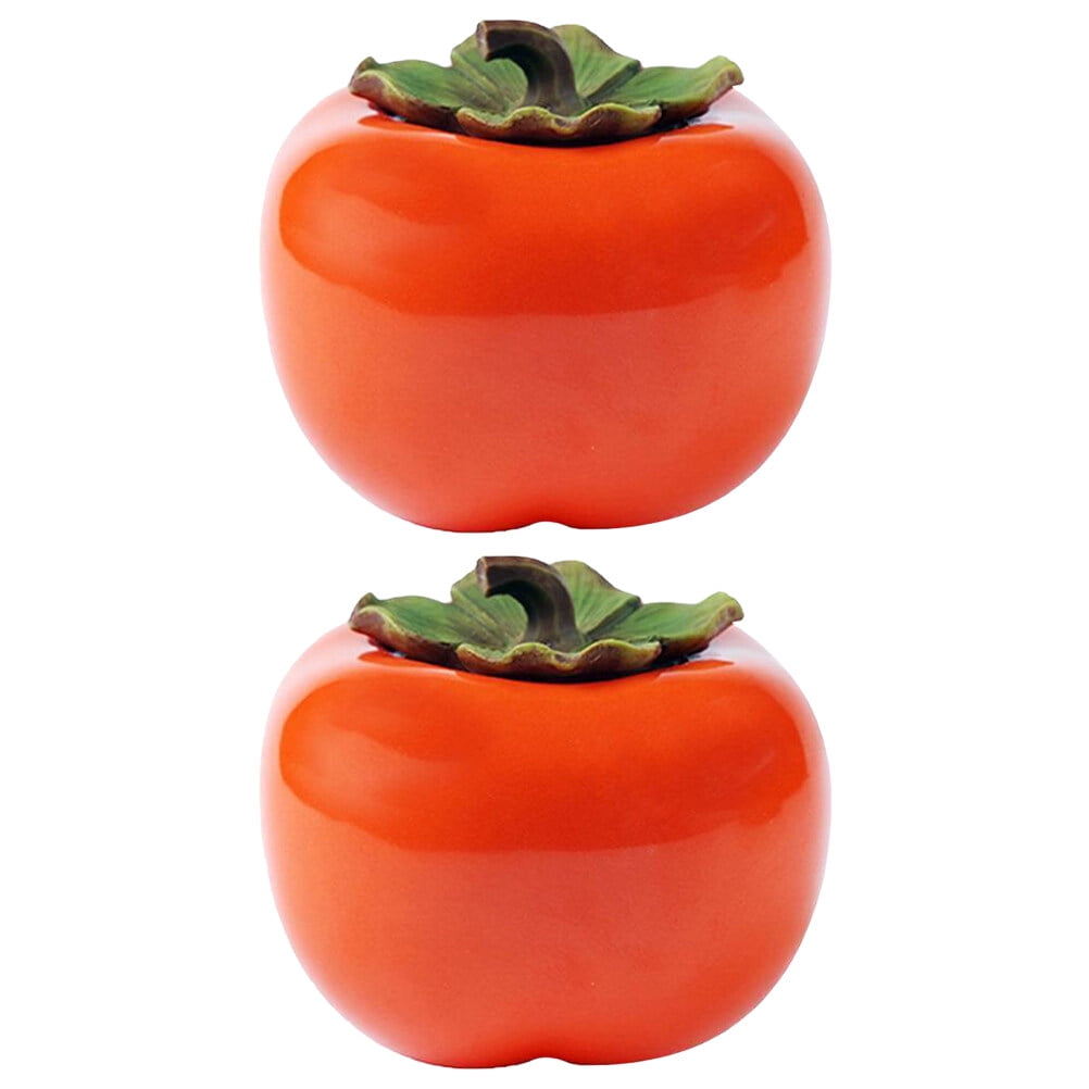 2Pcs Persimmon Shaped Tea Canisters Sealed Tins for Tea Storage ...