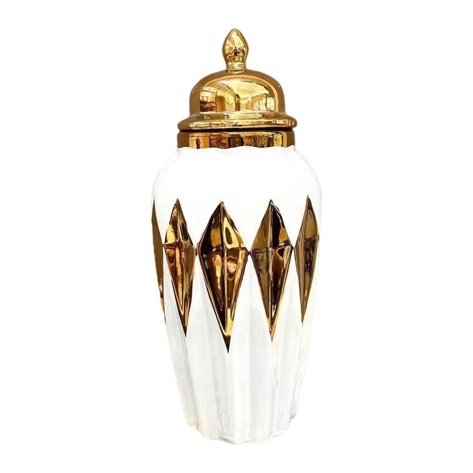 Jar Vase Ginger Jar with Lid Collectible Floral Arrangement Porcelain ...