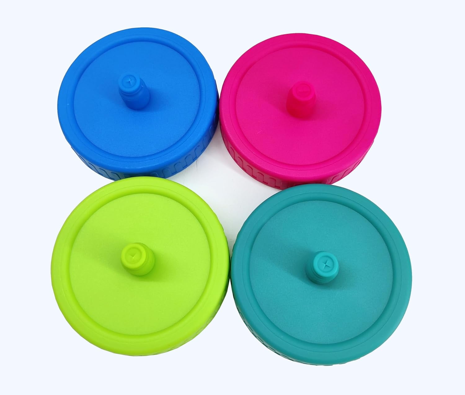 Jar fermenting Lids, 4 Pack Plastic Fermenter Caps Pickle Pipes for ...