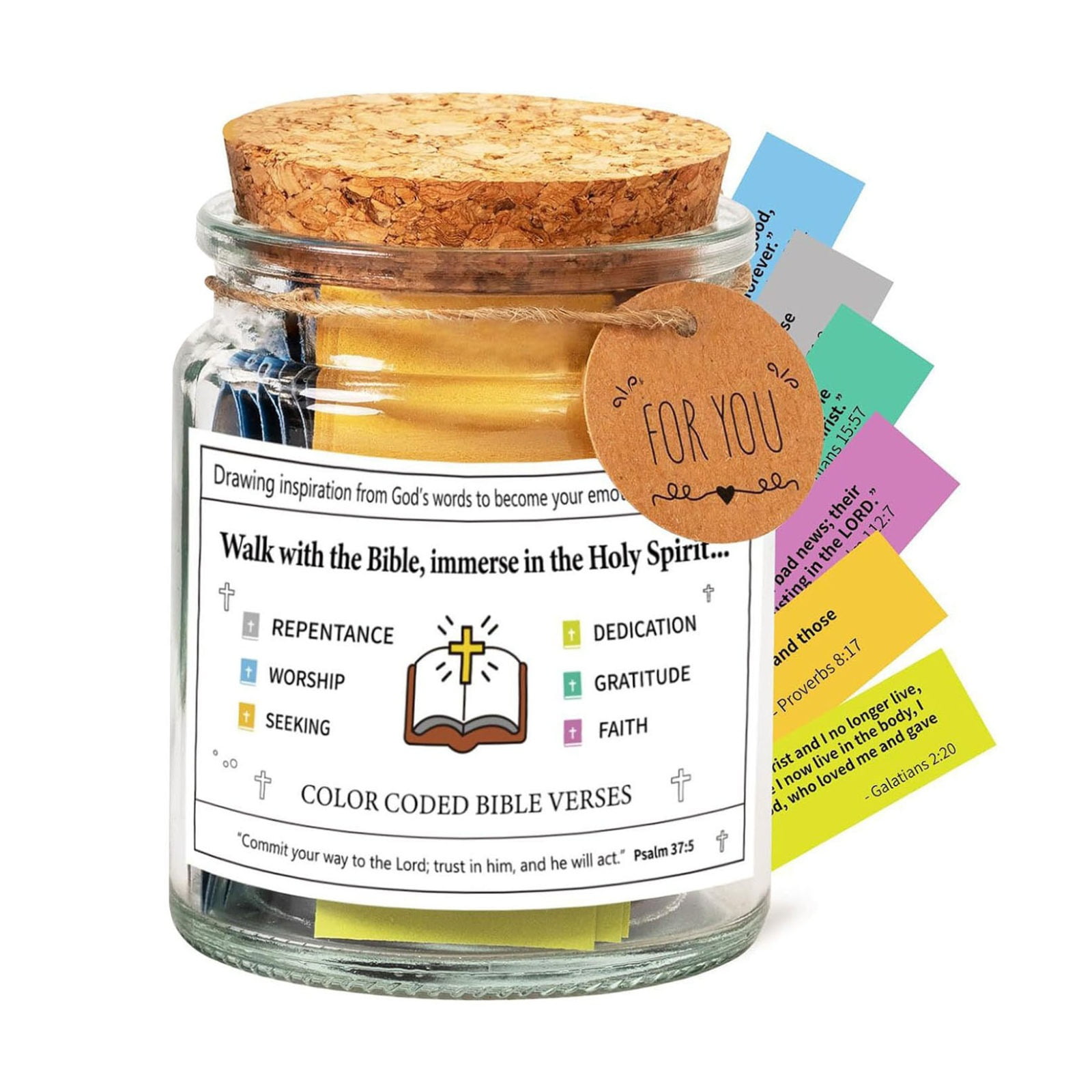 Jar of Bible Verses, 90 Bible Verses to Color, Prayer Jar, Bible Verse ...